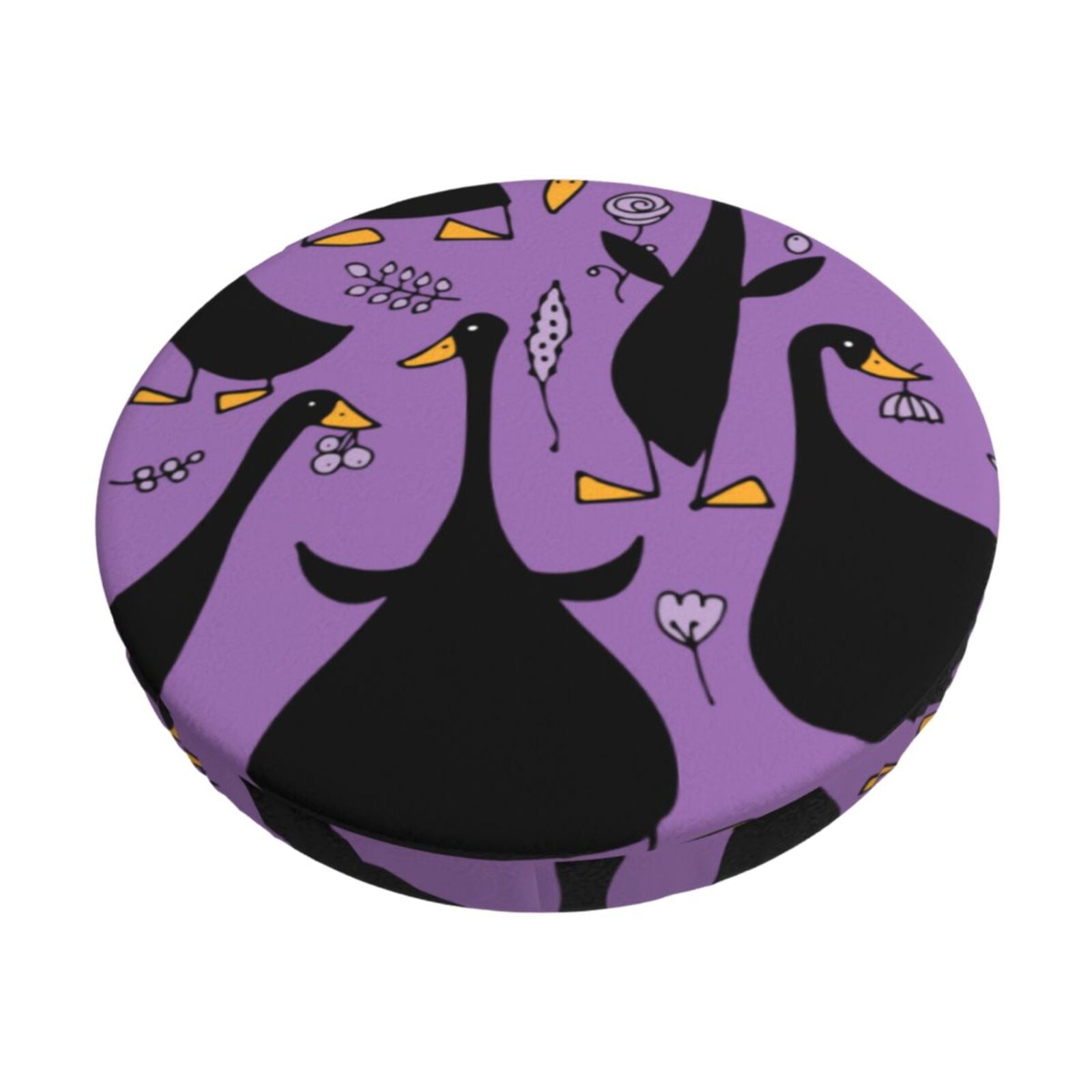 Balery Funny Goose Round Bar Stool Seat Covers Velvet Fabric Adjustable ...