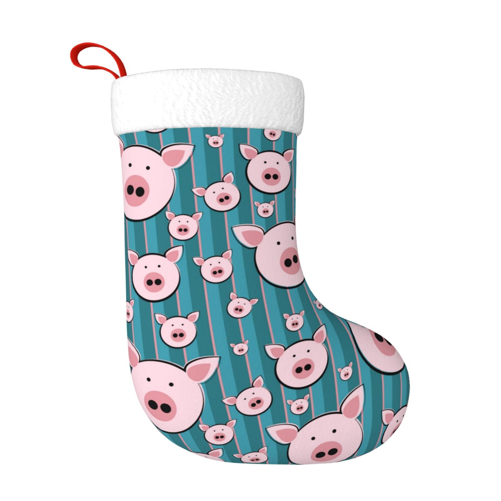 Balery Funny Pig Faces Pattern Christmas Stockings with Initials, 18 ...