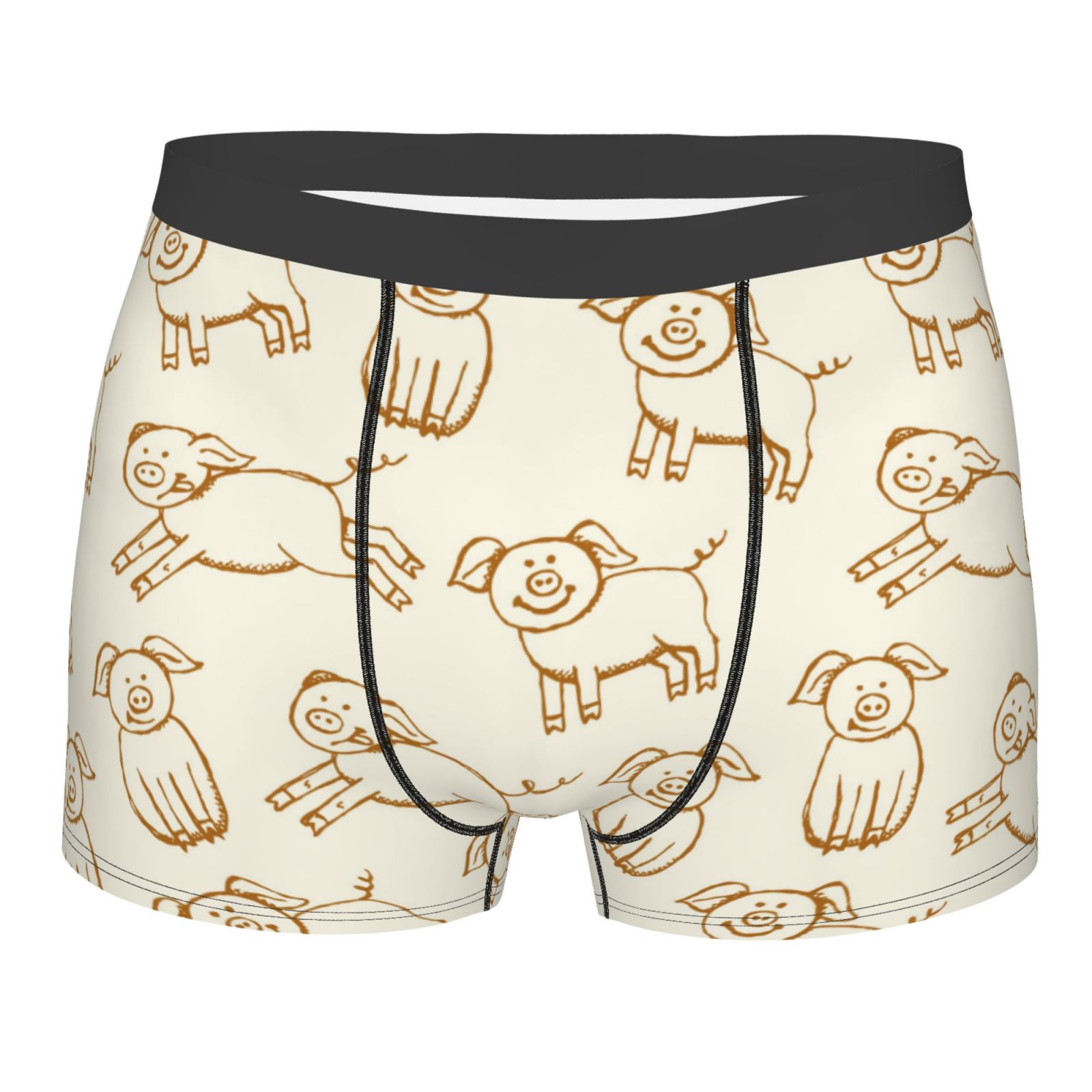 Balery Funny Pigs Men's Boxer Briefs, Soft and Breathable Cotton ...