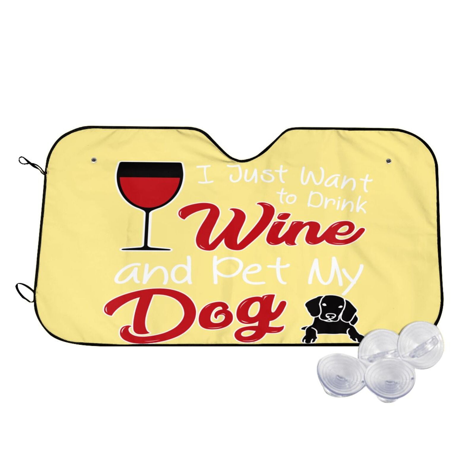 Balery Funny Saying Wine Windshield Sun Shade, Car Front Window ...