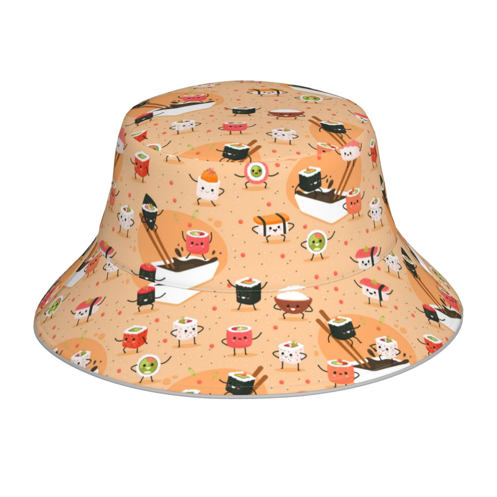 Balery Funny Sushi Sun Hats for Men Women Bucket Hat UPF 50+ Buckey Hat ...