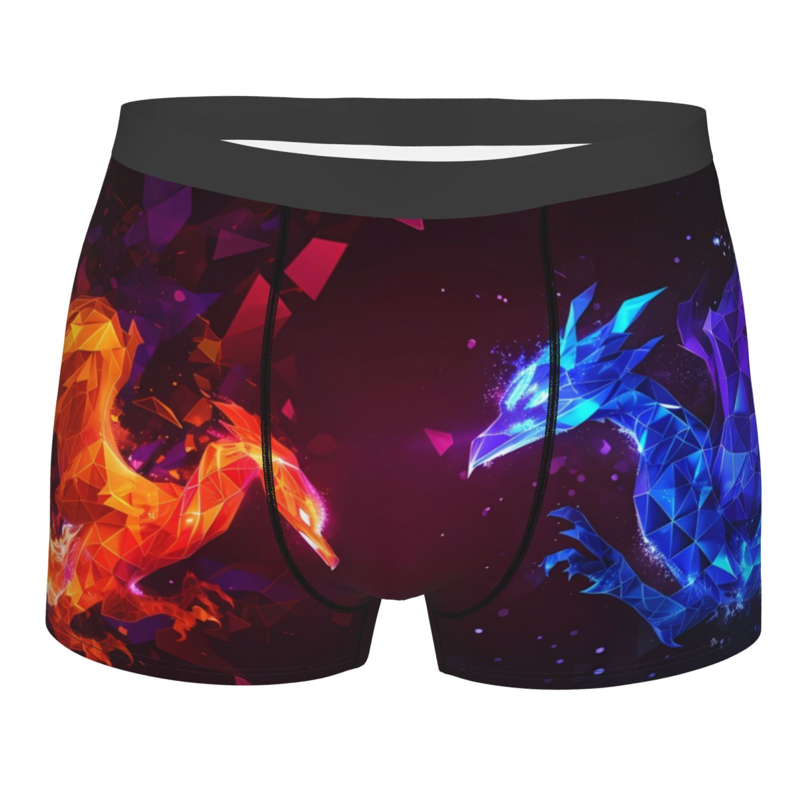 Balery Futuristic Red And Blue Bird Men's Boxer Briefs, Soft and ...