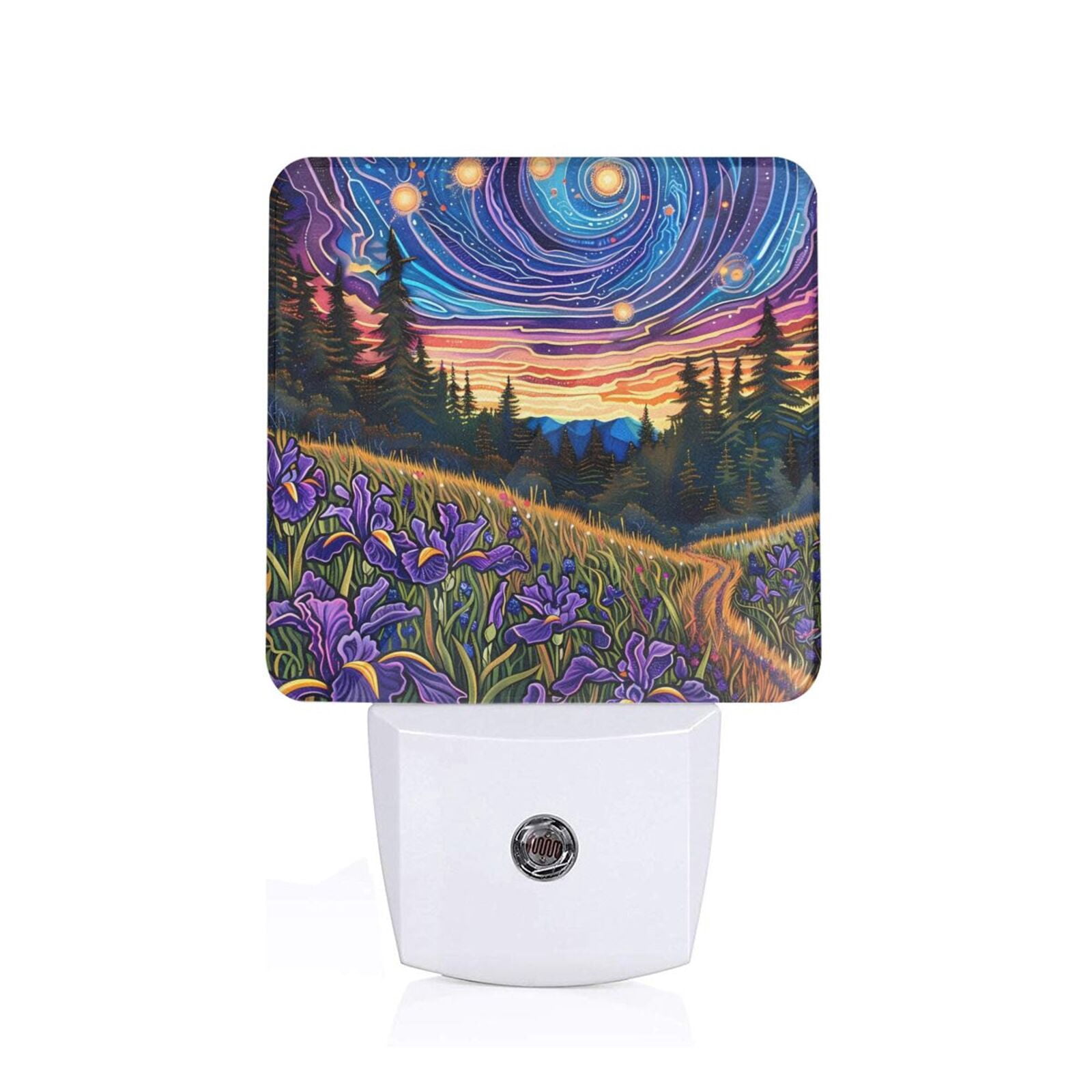 Balery Galactic Night Over Meadow Pattern LED Night Light with ...