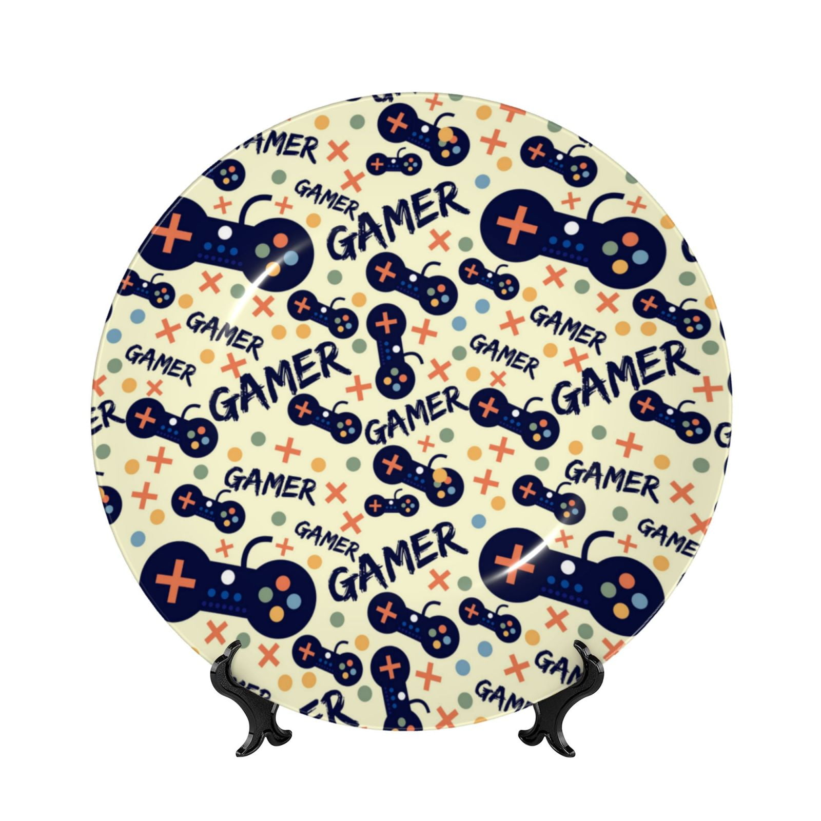 Balery Game Controller Print Bone China Decorative Plate Ceramic Dinner ...
