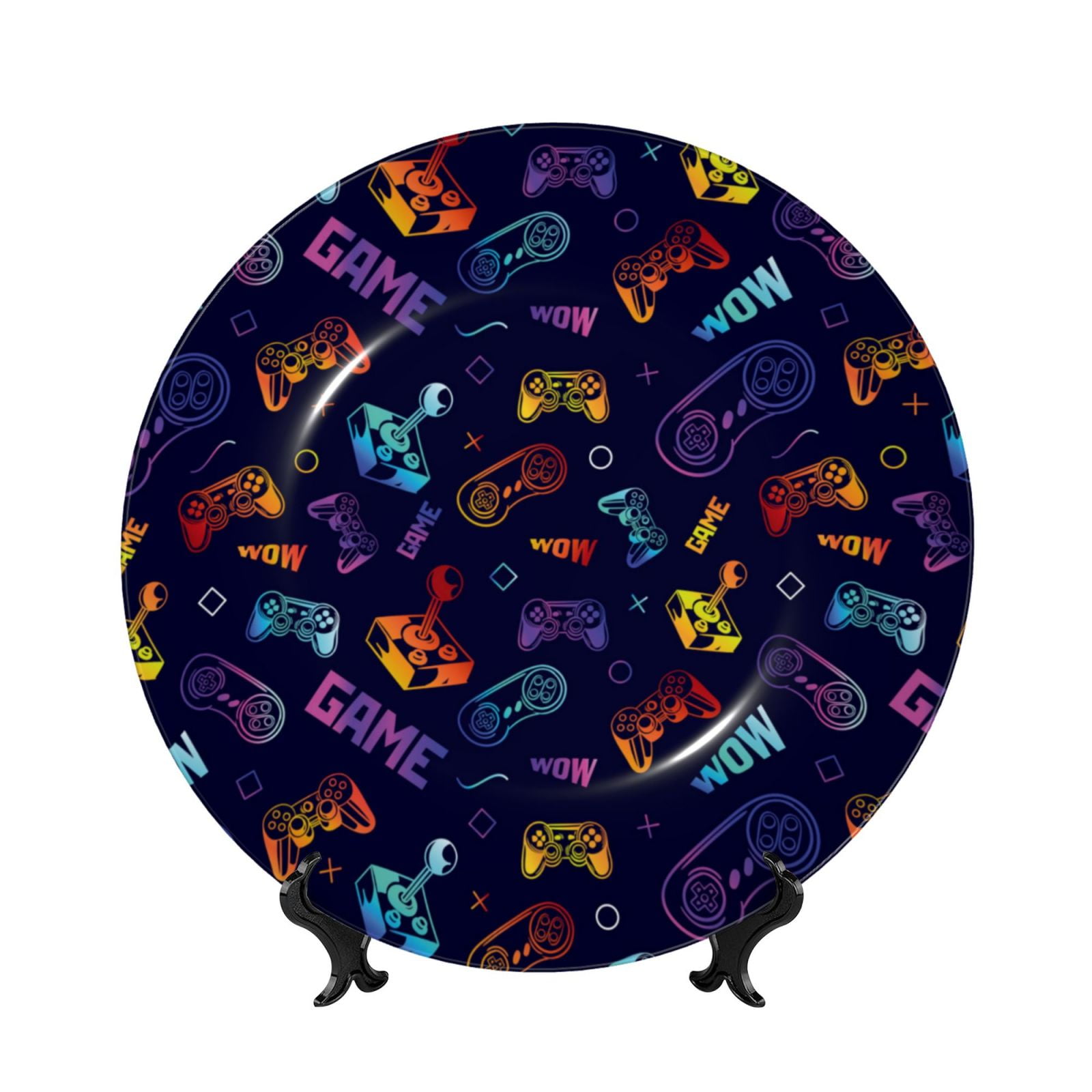 Balery Games Print Bone China Decorative Plate Ceramic Dinner Plates ...
