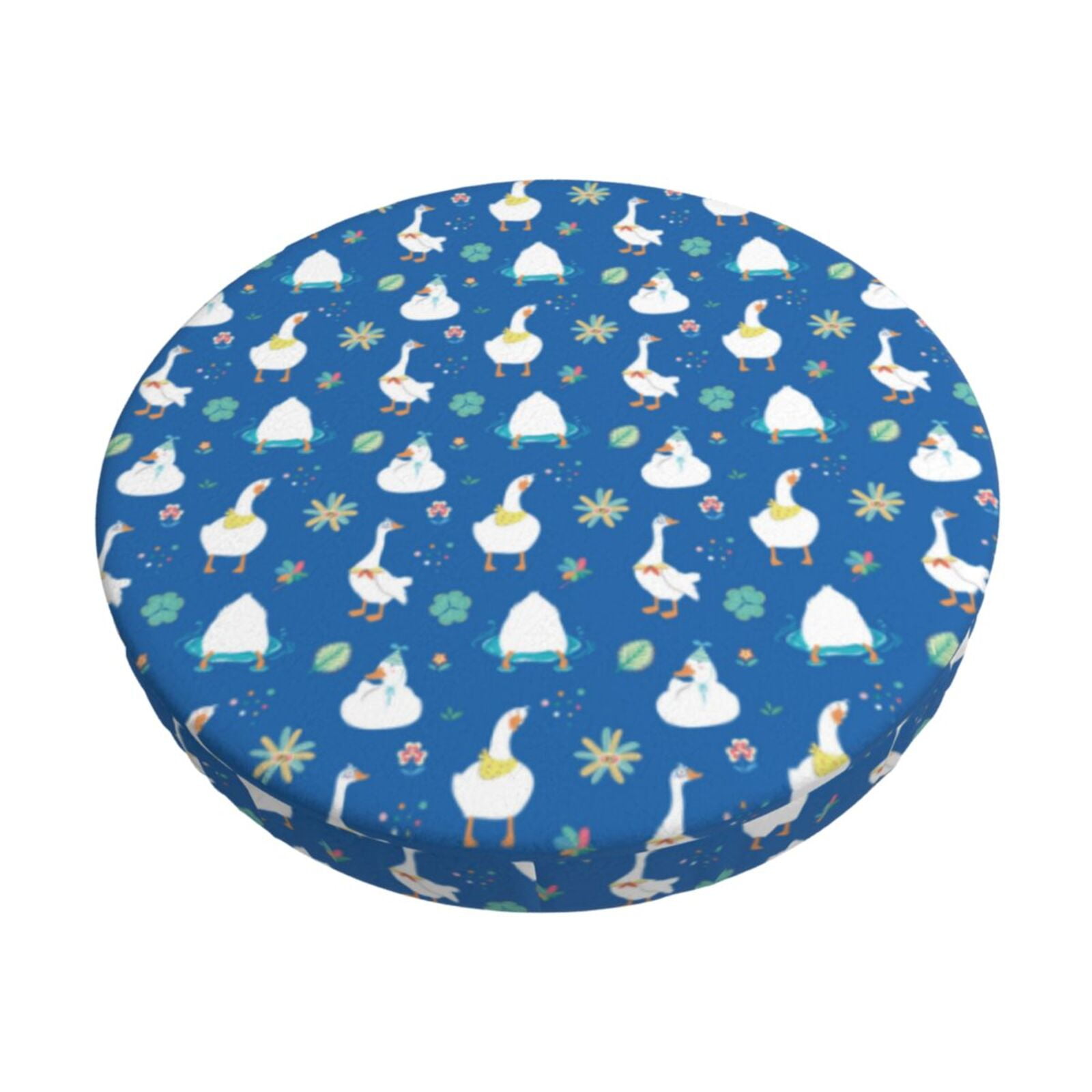 Balery Geese and leaves Pattern Round Bar Stool Seat Covers Velvet ...