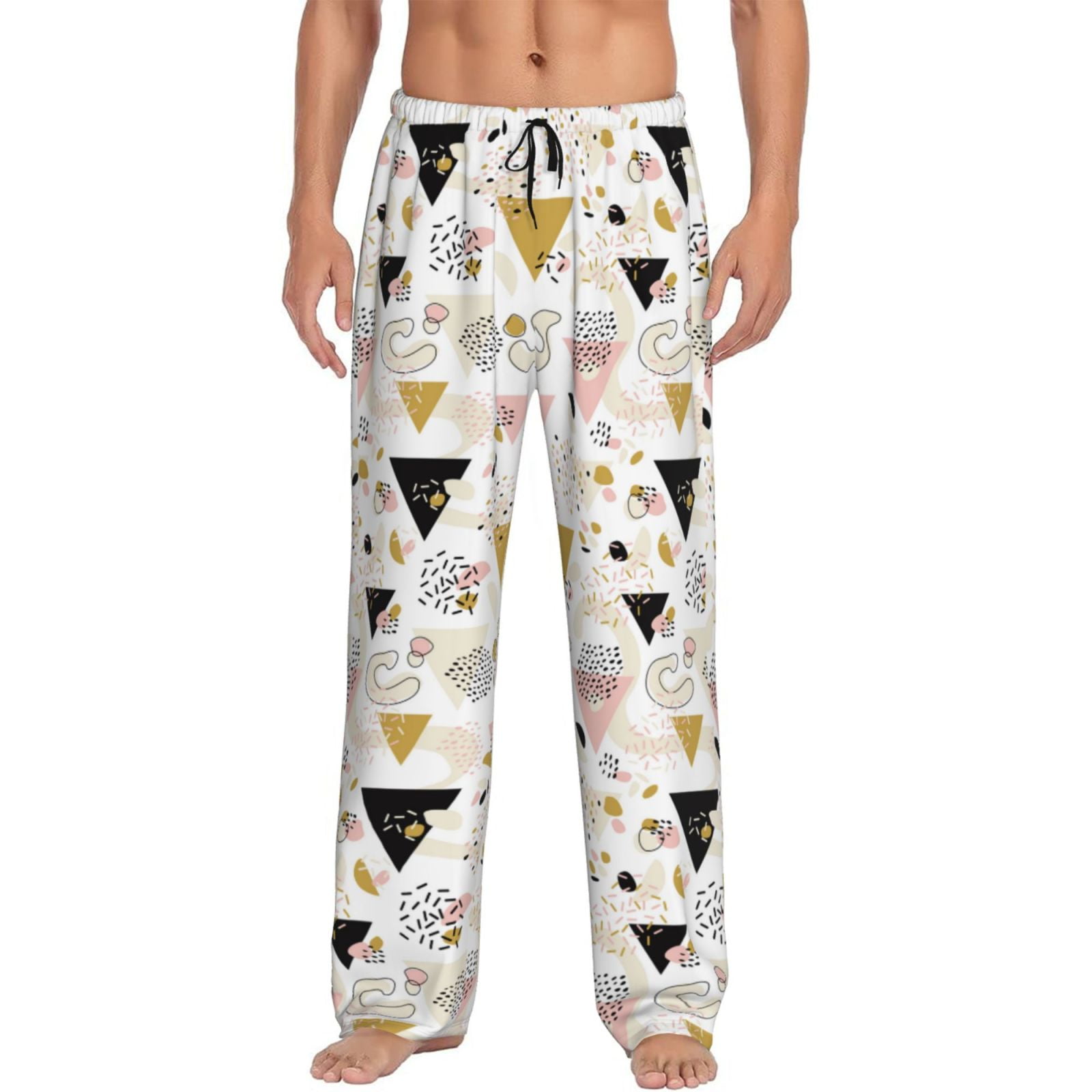 Balery Geometric Triangle print Men's Pajama Pants,Ultra Lightweight ...