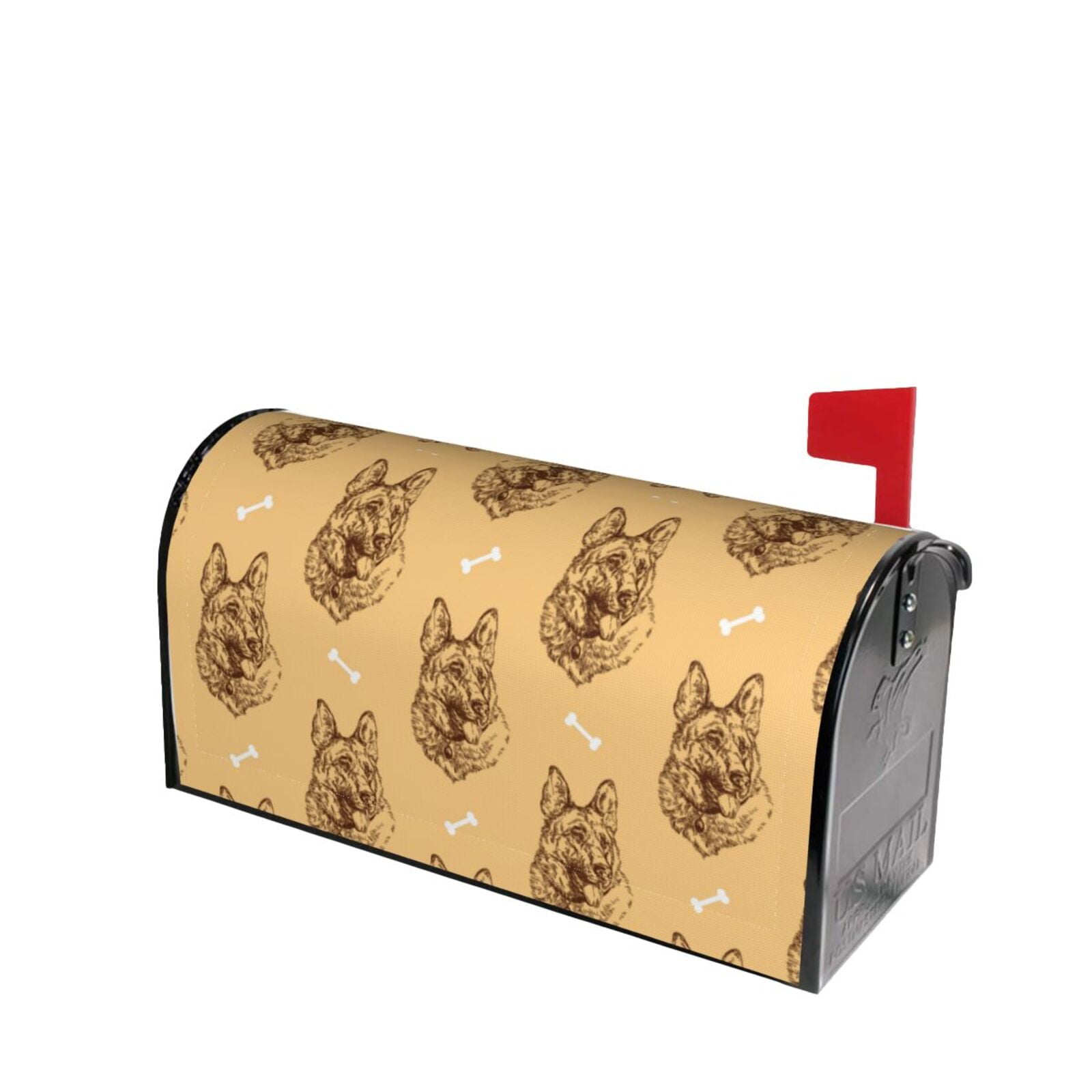 Balery German Shepherd Dog Mailbox Cover - Standard Size-21x18 in ...