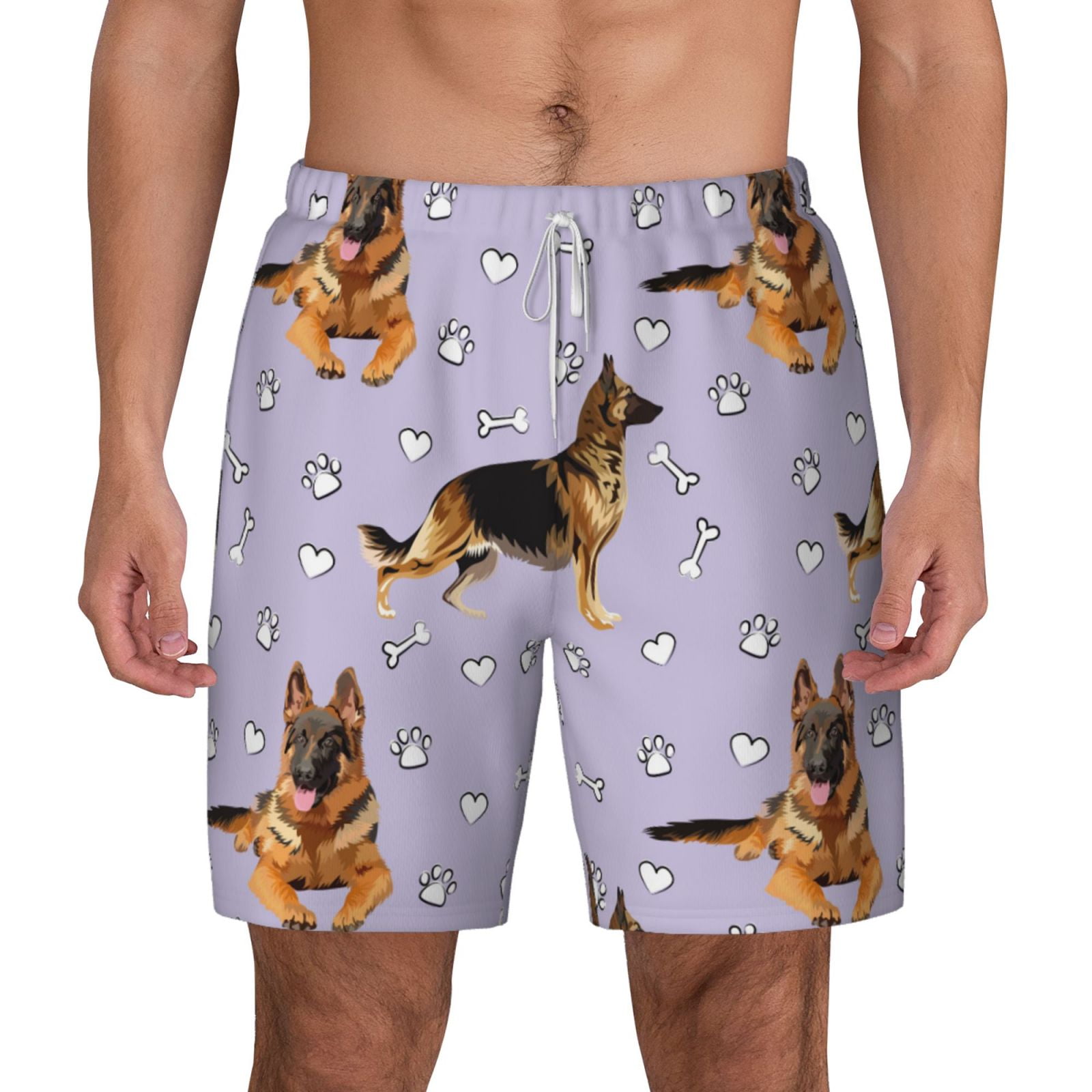 Balery German Shepherd Dog Mens Swim Trunks Swim Shorts for Men Quick ...