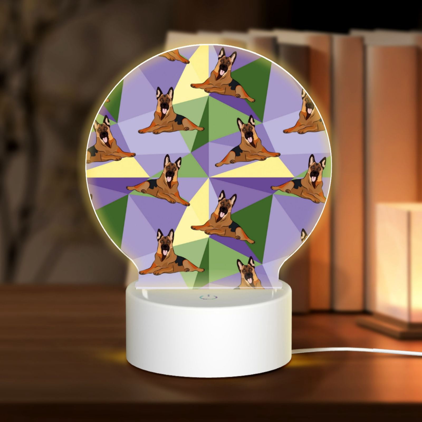 Balery German Shepherd Dog Pattern Acrylic Night Light Gift with 3 ...