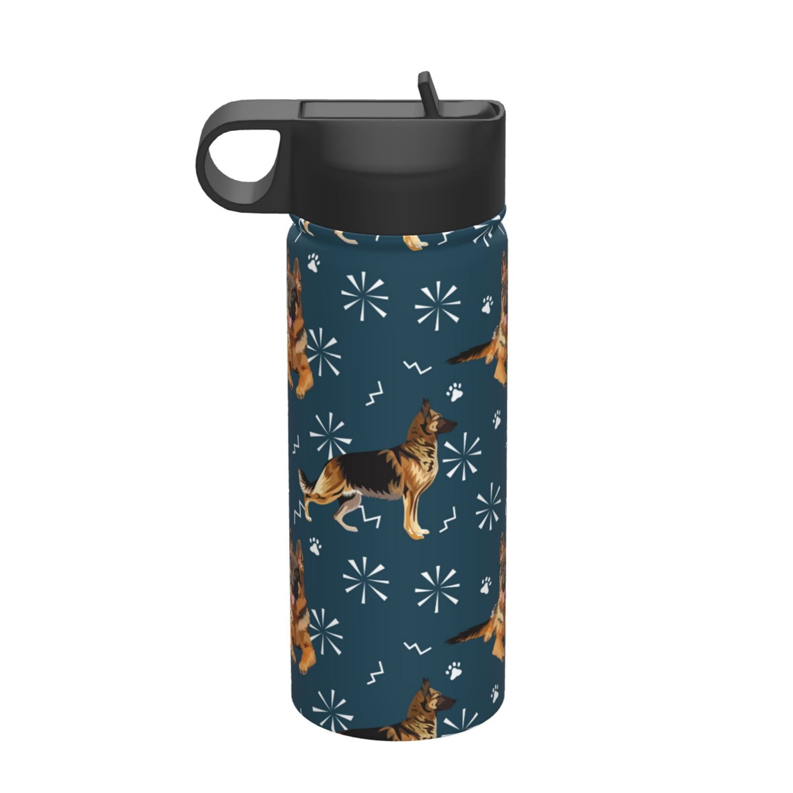 Balery German Shepherd Dog Pattern Water Bottle,18oz Sports Insulated ...