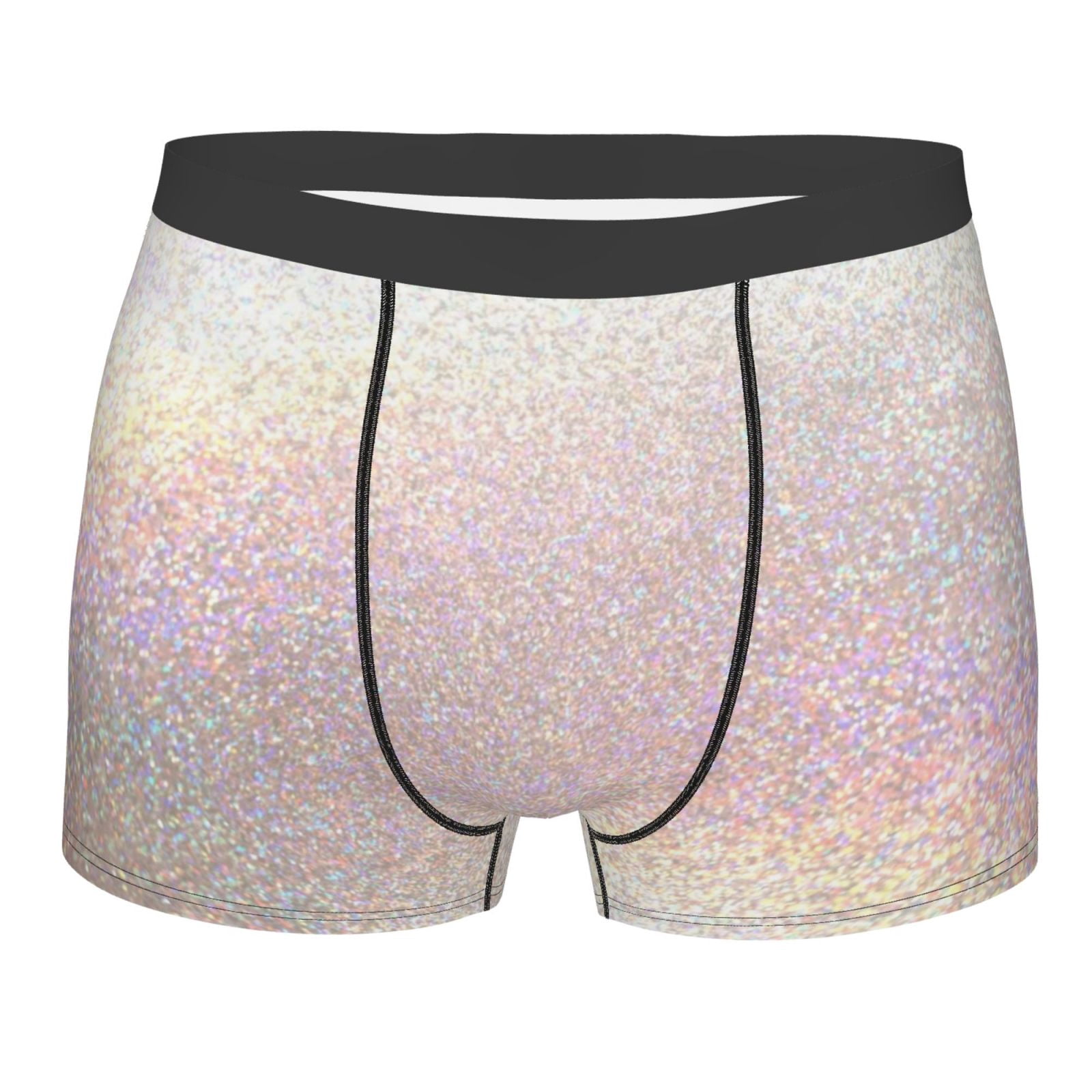 Balery Glitter Light Pearl Men's Boxer Briefs, Soft and Breathable ...