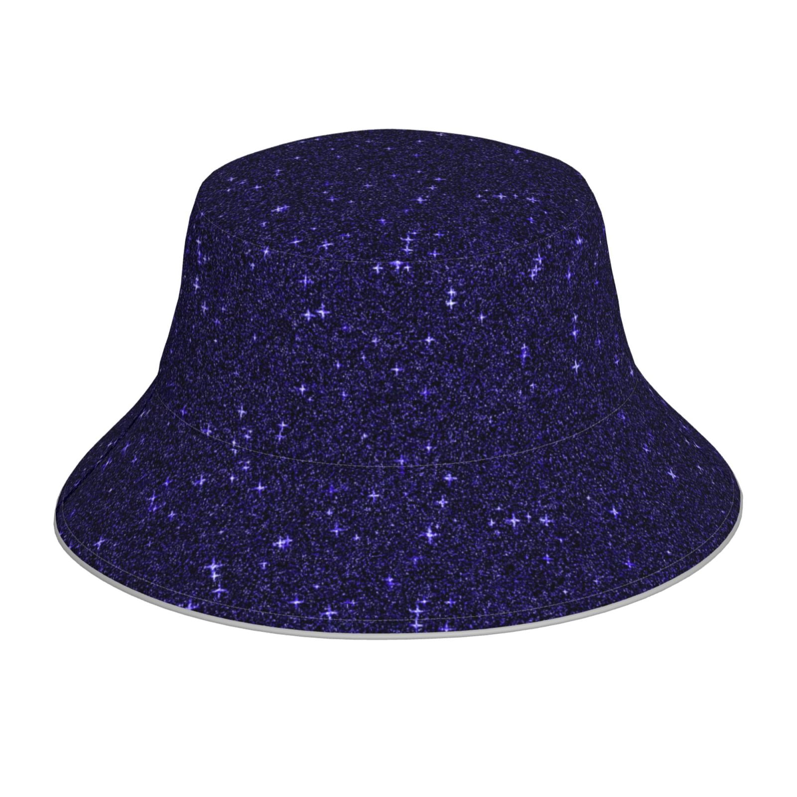 Balery Glittering Purple Starfield Sun Hats for Men Women Bucket Hat ...