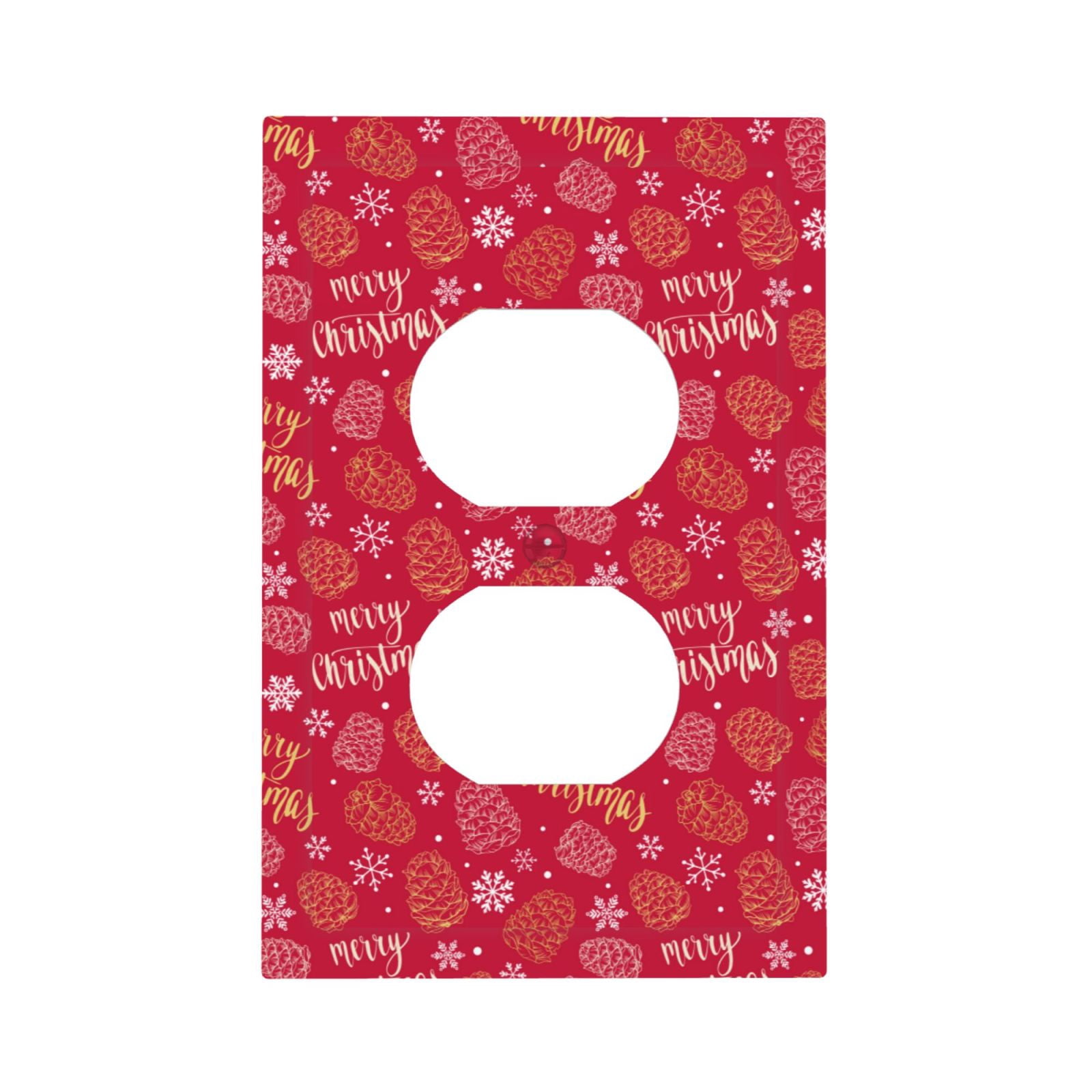 Balery Gold Pinecone Merry Christmas A for Duplex Wall Plates Kit ...