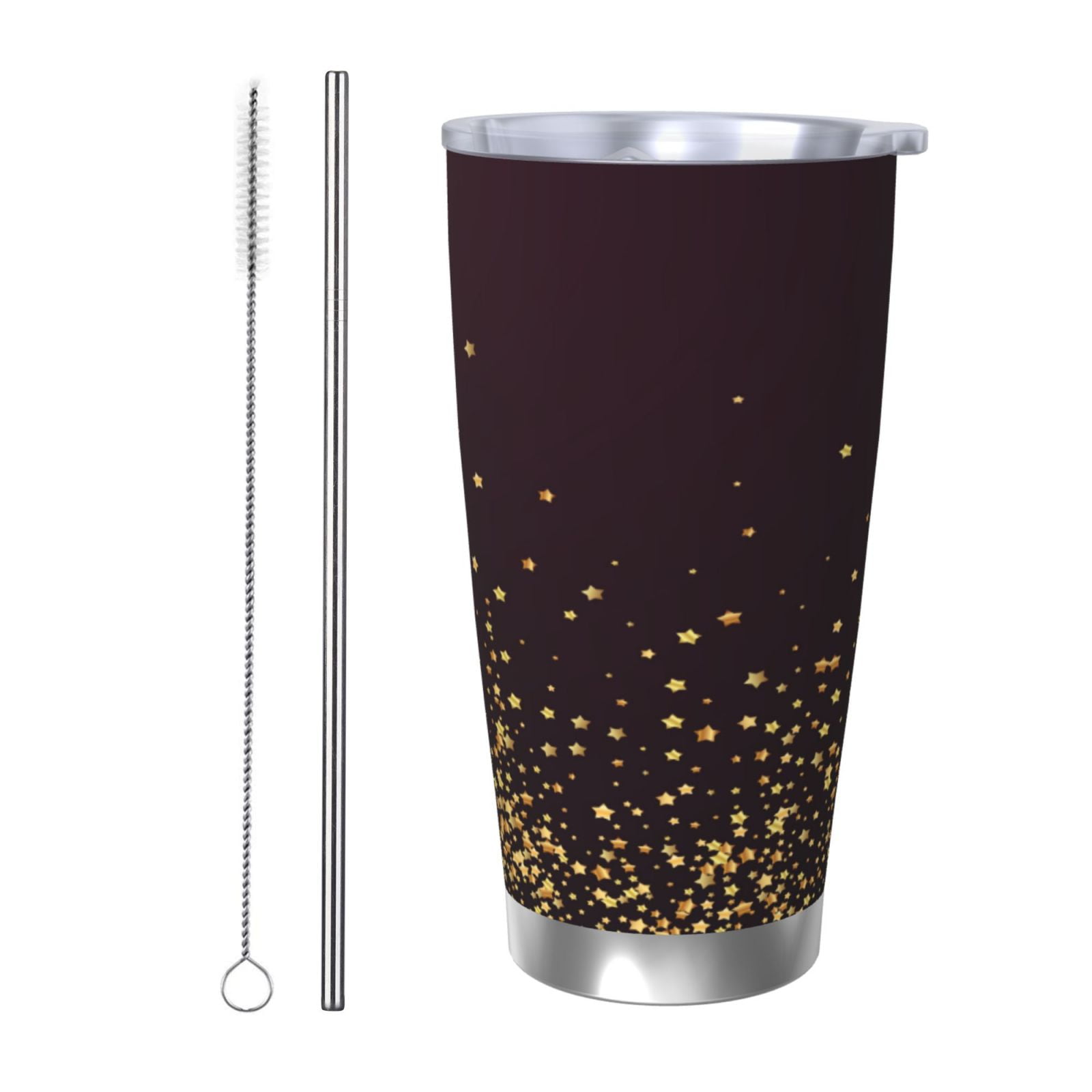 Balery Gold stars luxury sparkling Pattern 20oz Insulated Car Cup with ...