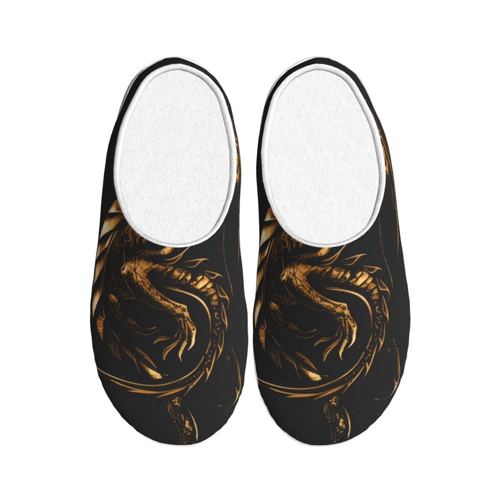 Balery Golden Dragon Tattoo Art Pattern Women's Fuzzy Memory Foam ...
