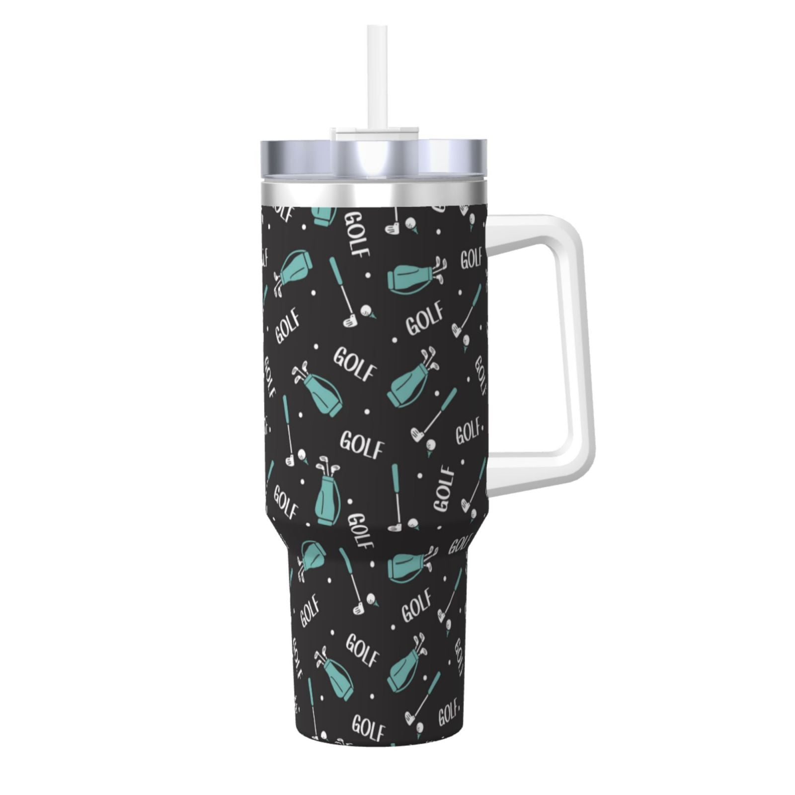 Balery Golf Bags And Balls Pattern 40oz Stainless Steel Tumbler Double ...