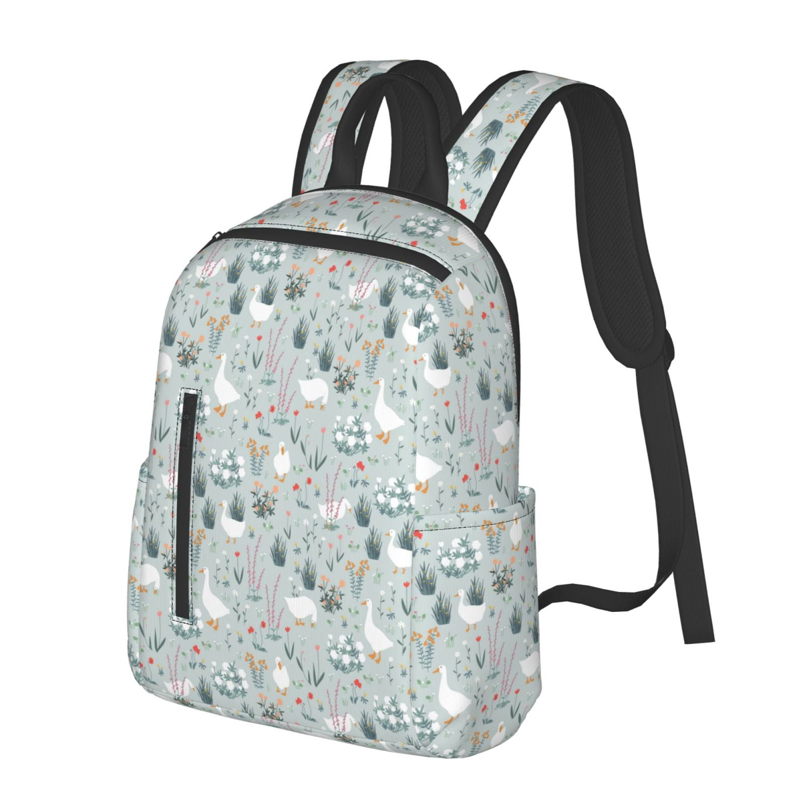 Balery Goose and Doodle Flowers Lightweight Backpack for Men and Women ...