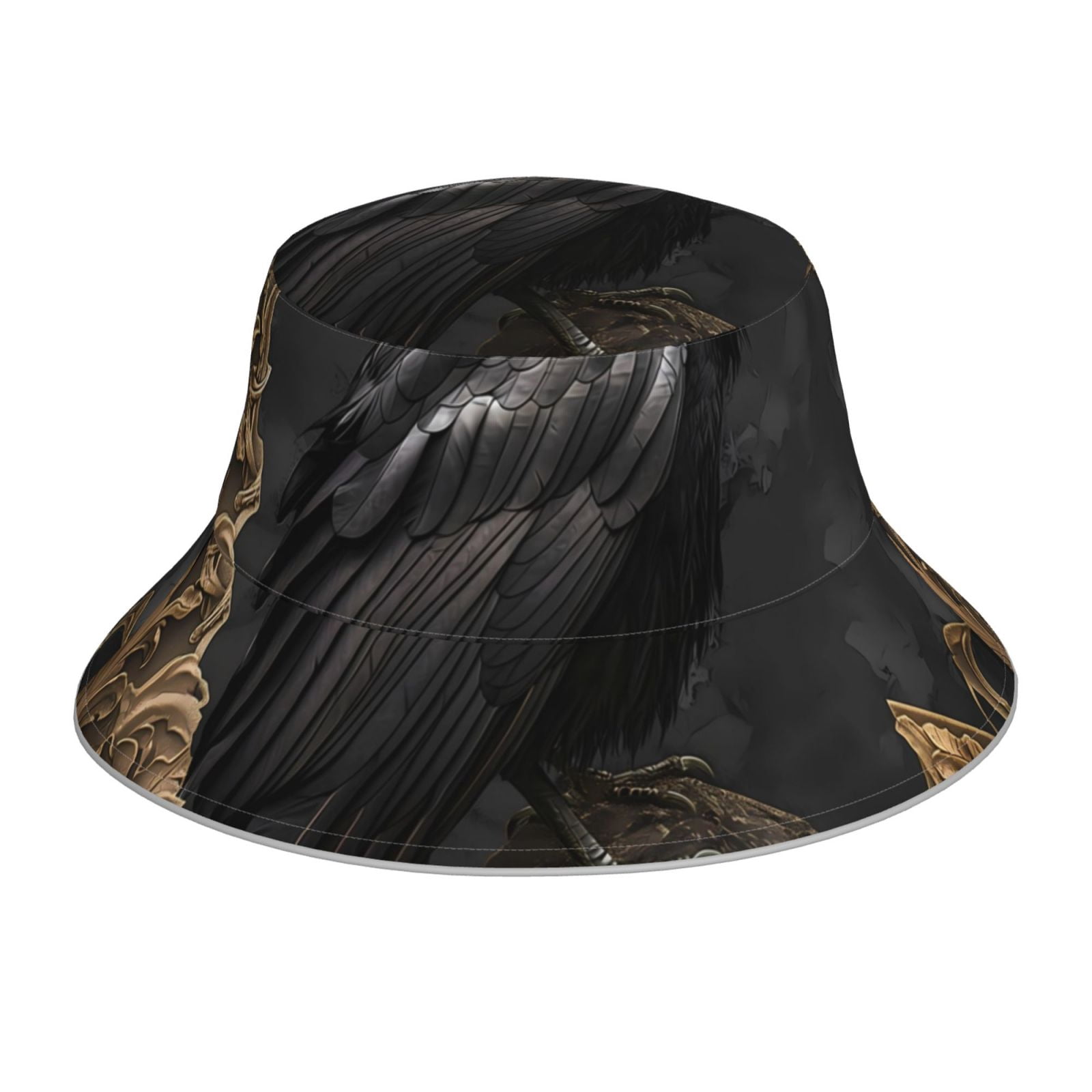 Balery Gothic Raven Portrait Sun Hats for Men Women Bucket Hat UPF 50 ...