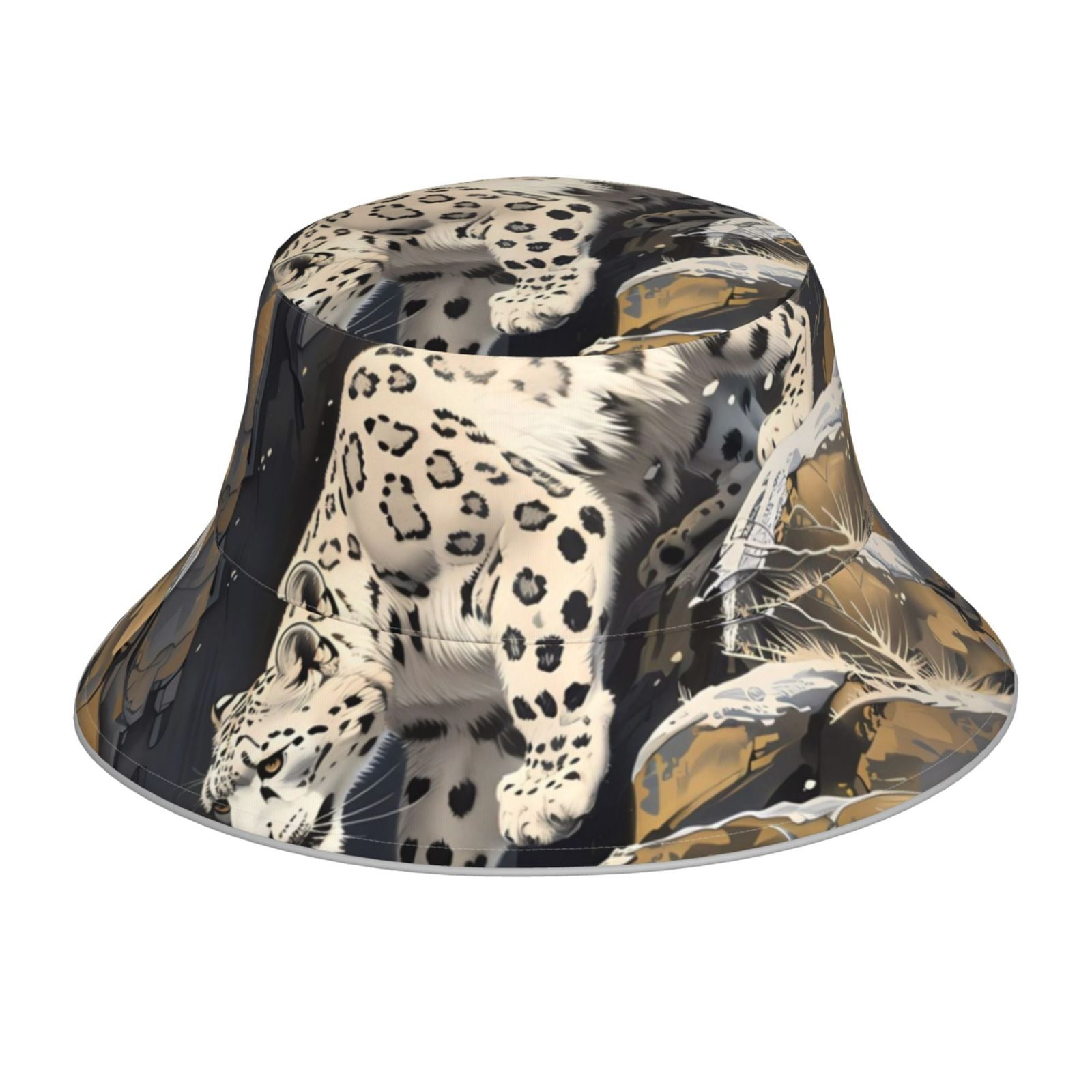 Balery Graceful Snow Leopard Sun Hats for Men Women Bucket Hat UPF 50 ...