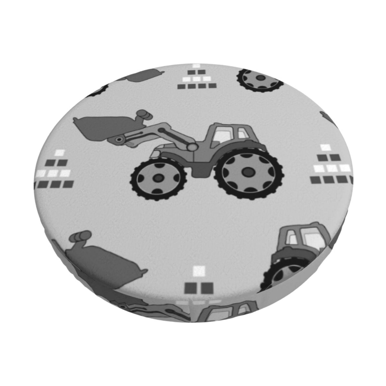 Balery Gray Tractor Round Bar Stool Seat Covers Velvet Fabric ...