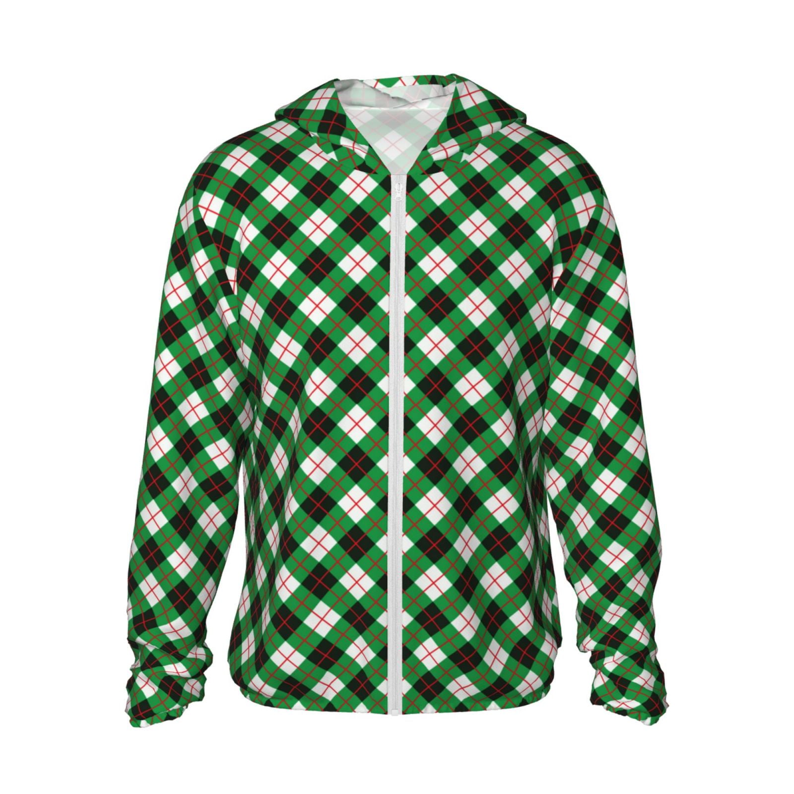Balery Green Argyle Plaid Men's Women's UPF 50+ Sun Protection ...