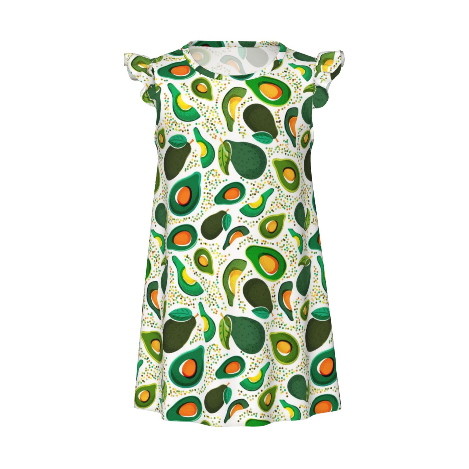Balery Green Avocado (2) Princess Nightgown for Girls Flutter Sleeve ...