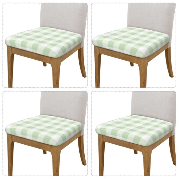 Balery Green Checkboard Stretch Couch Cushion Covers, Individual Sofa ...