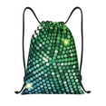 Balery Green Disco Lights Pattern Drawstring Backpack Bag Sport Gym ...