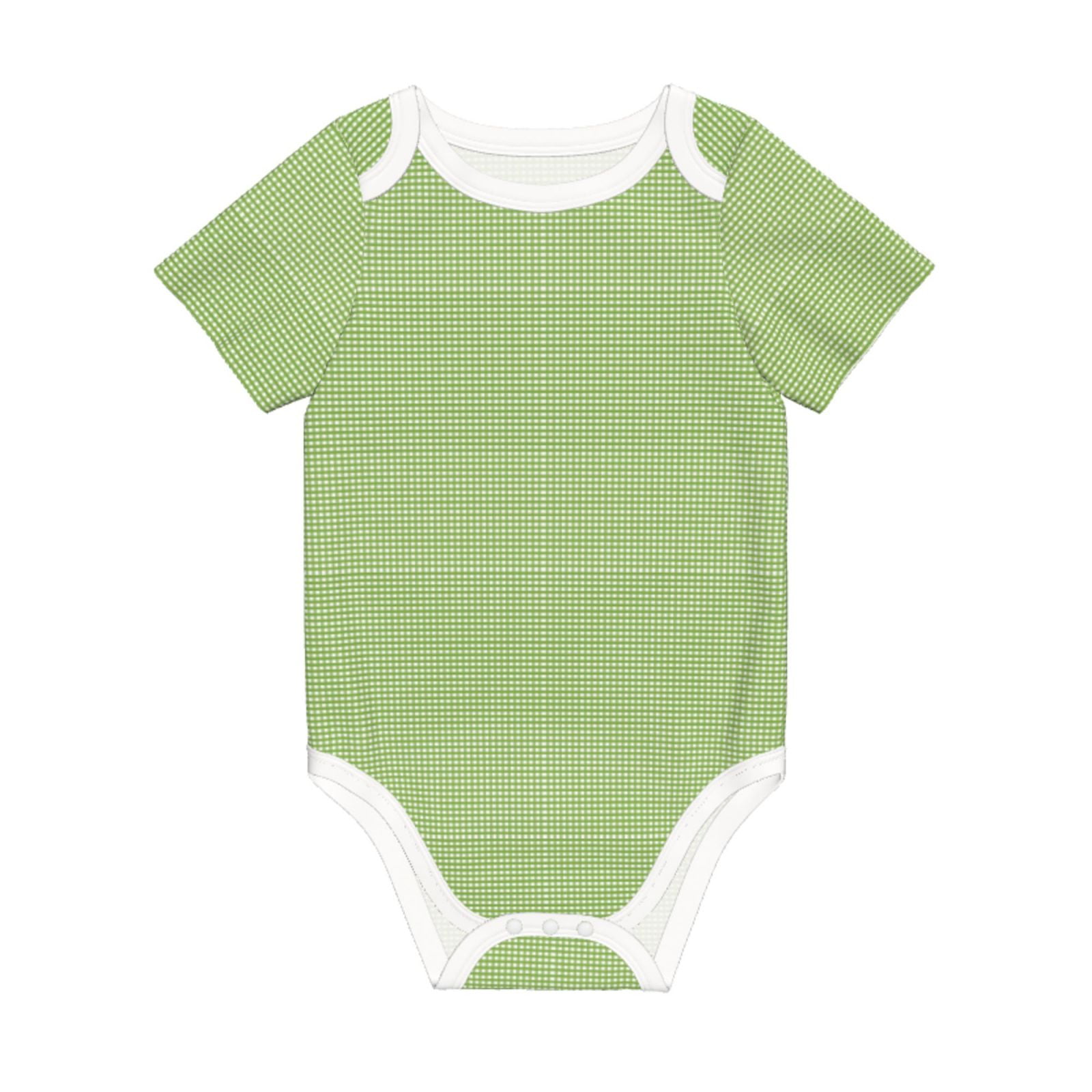 Balery Green Gingham Pattern Baby Climbing Clothes Infant Bodysuit Cute ...