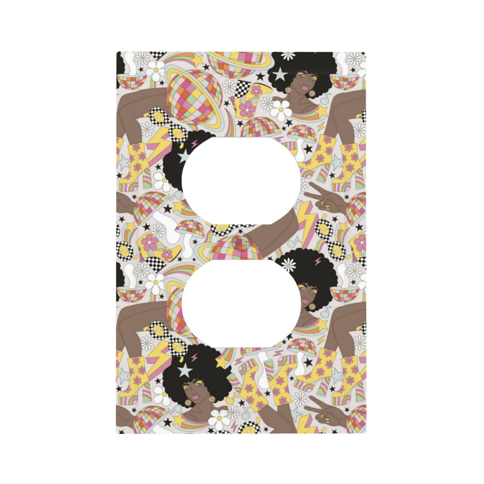 Balery Groovy Disco for Duplex Wall Plates Kit, Electrical Outlet ...