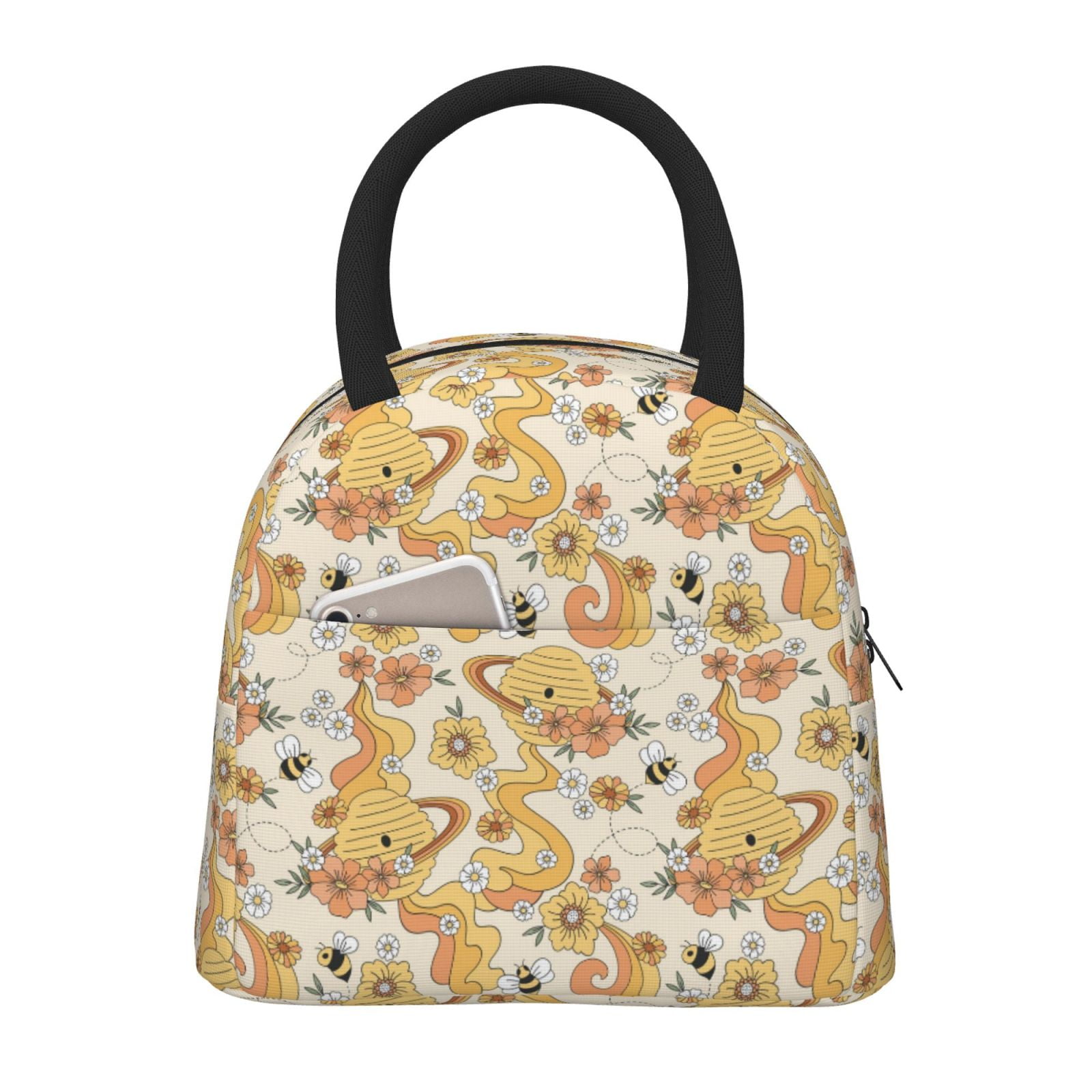 Balery Groovy Floral Pattern Lunch Bag Women, Lunch Box, Lunch Bag ...