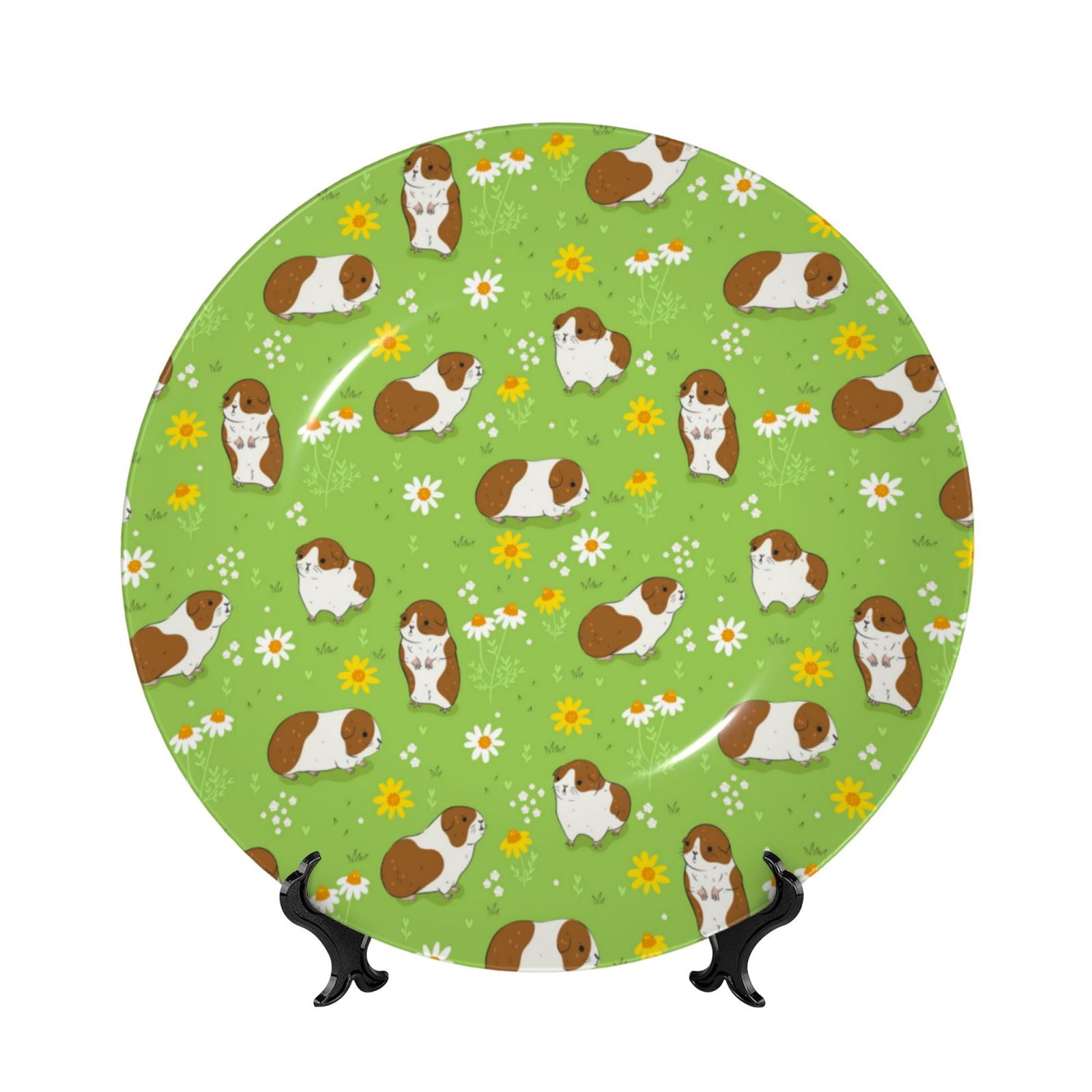 Balery Guinea Pigs Print Bone China Decorative Plate Ceramic Dinner ...