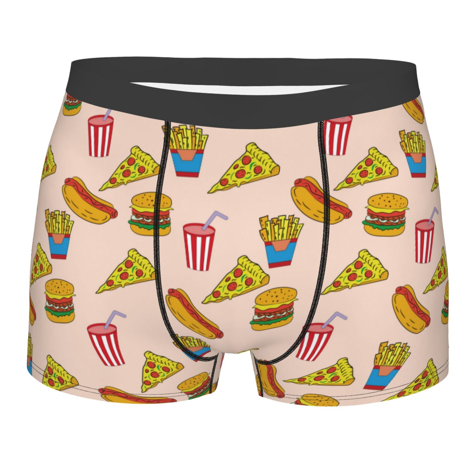 Balery Hamburger Pizza Coke Men's Boxer Briefs, Soft and Breathable ...