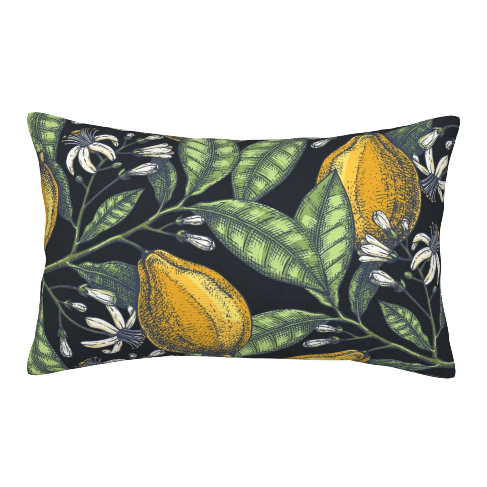 Balery Hand Drawn Citrus Fruits Elegant Lemons Pillow Covers,Bed ...