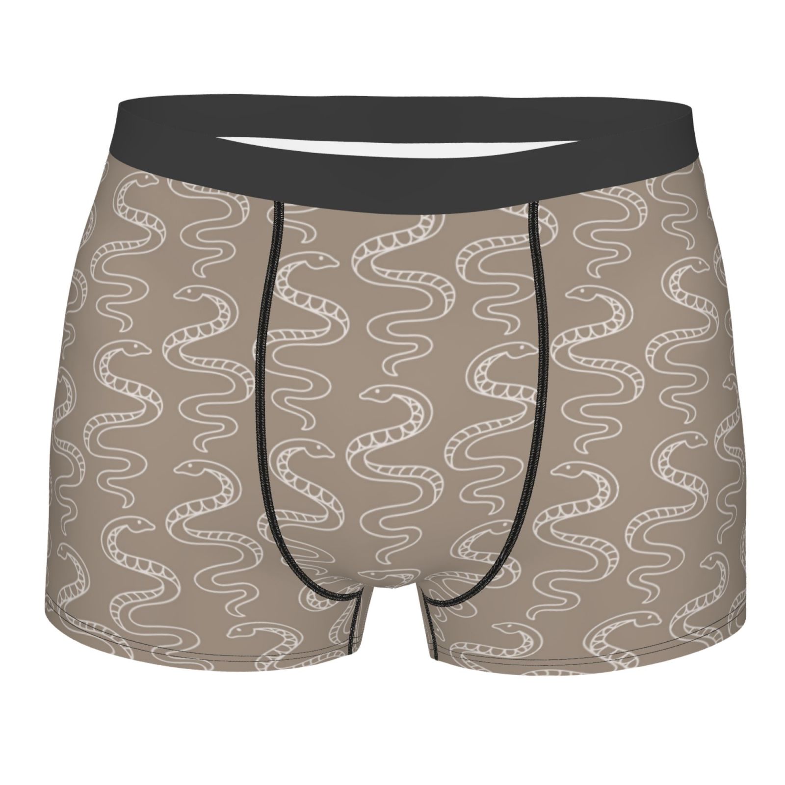 Balery Hand Drawn Snake Men's Boxer Briefs, Soft and Breathable Cotton ...