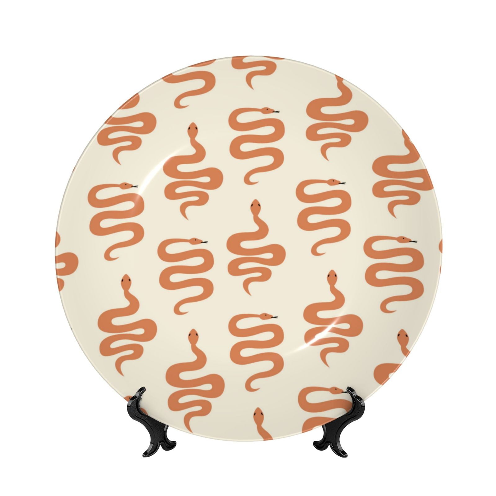 Balery Hand Drawn Snake Print Bone China Decorative Plate Ceramic ...