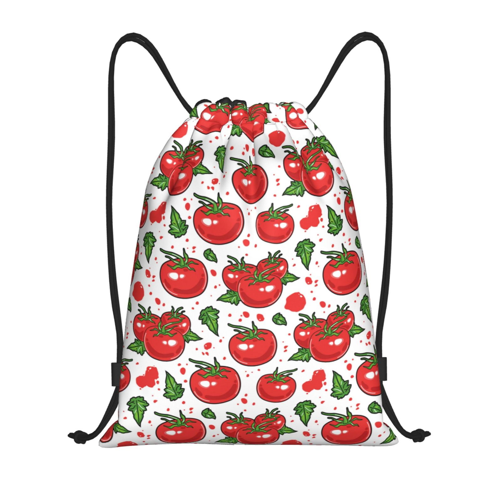 Balery Hand Drawn Tomatoes Pattern Drawstring Backpack Bag Sport Gym ...