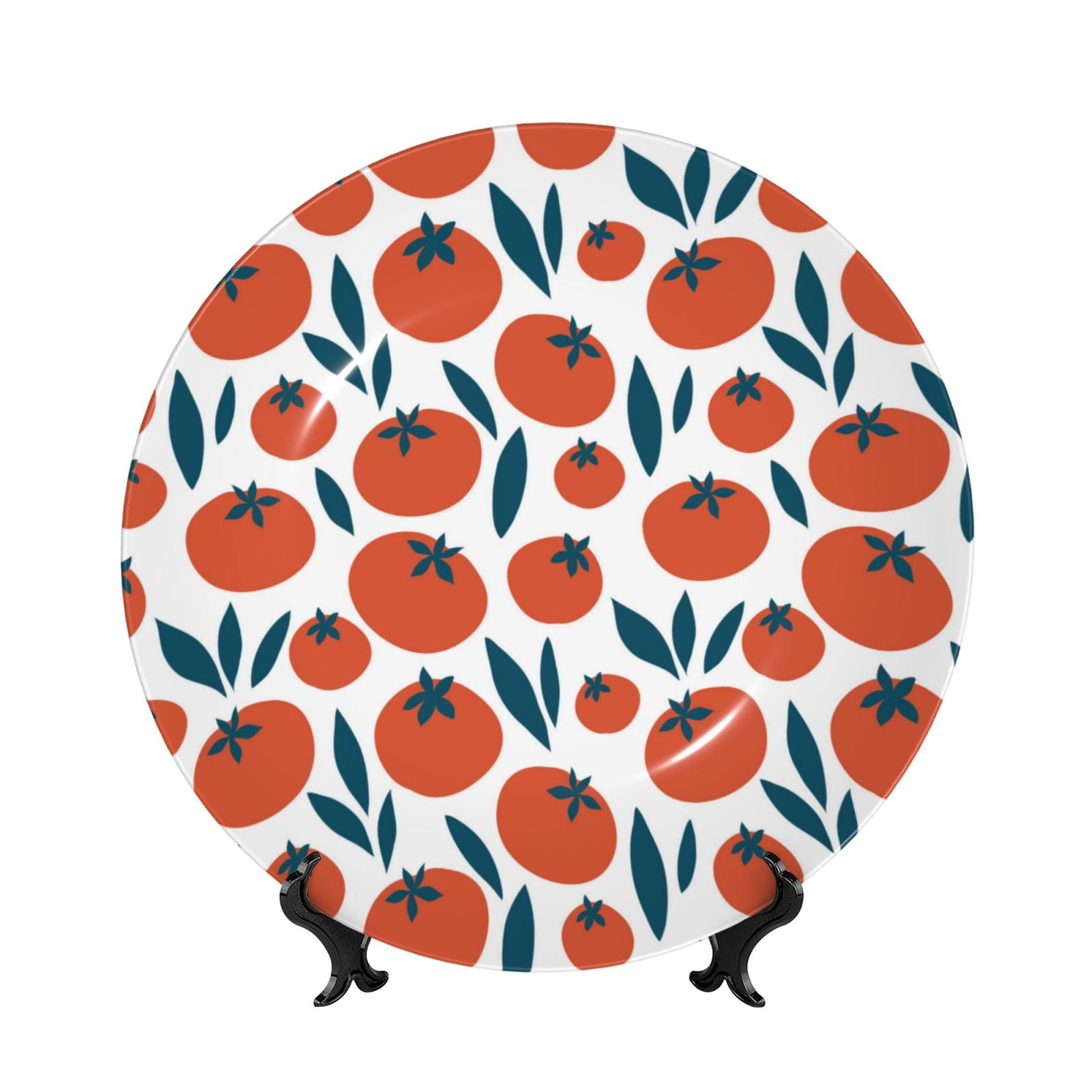 Balery Hand Drawn Tomatoes Print Bone China Decorative Plate Ceramic ...