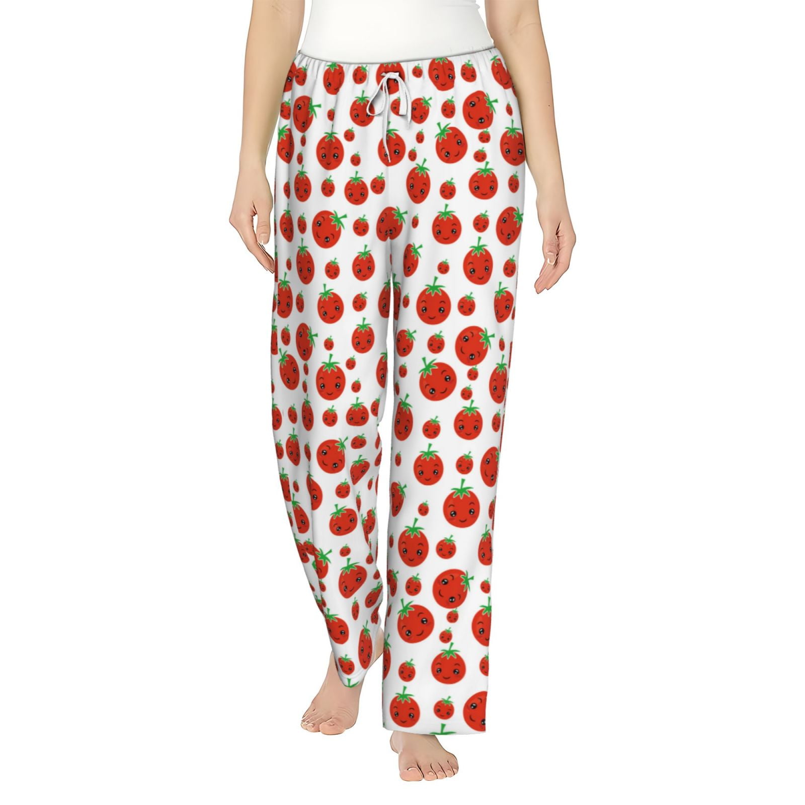 Balery Hand Drawn Tomatoes print Women's Pajama Pants,Ultra Lightweight ...