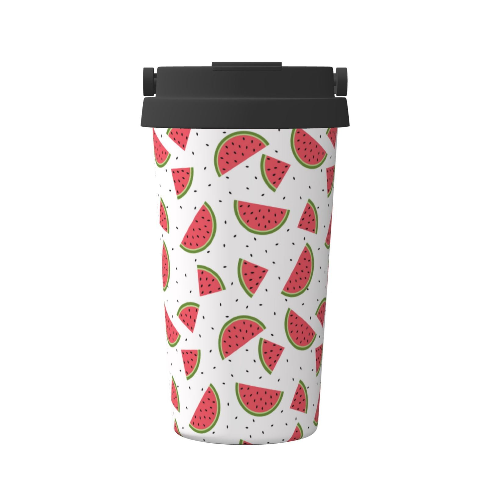 Balery Hand Drawn Watermelon Pattern Insulated Coffee Travel Mug ...