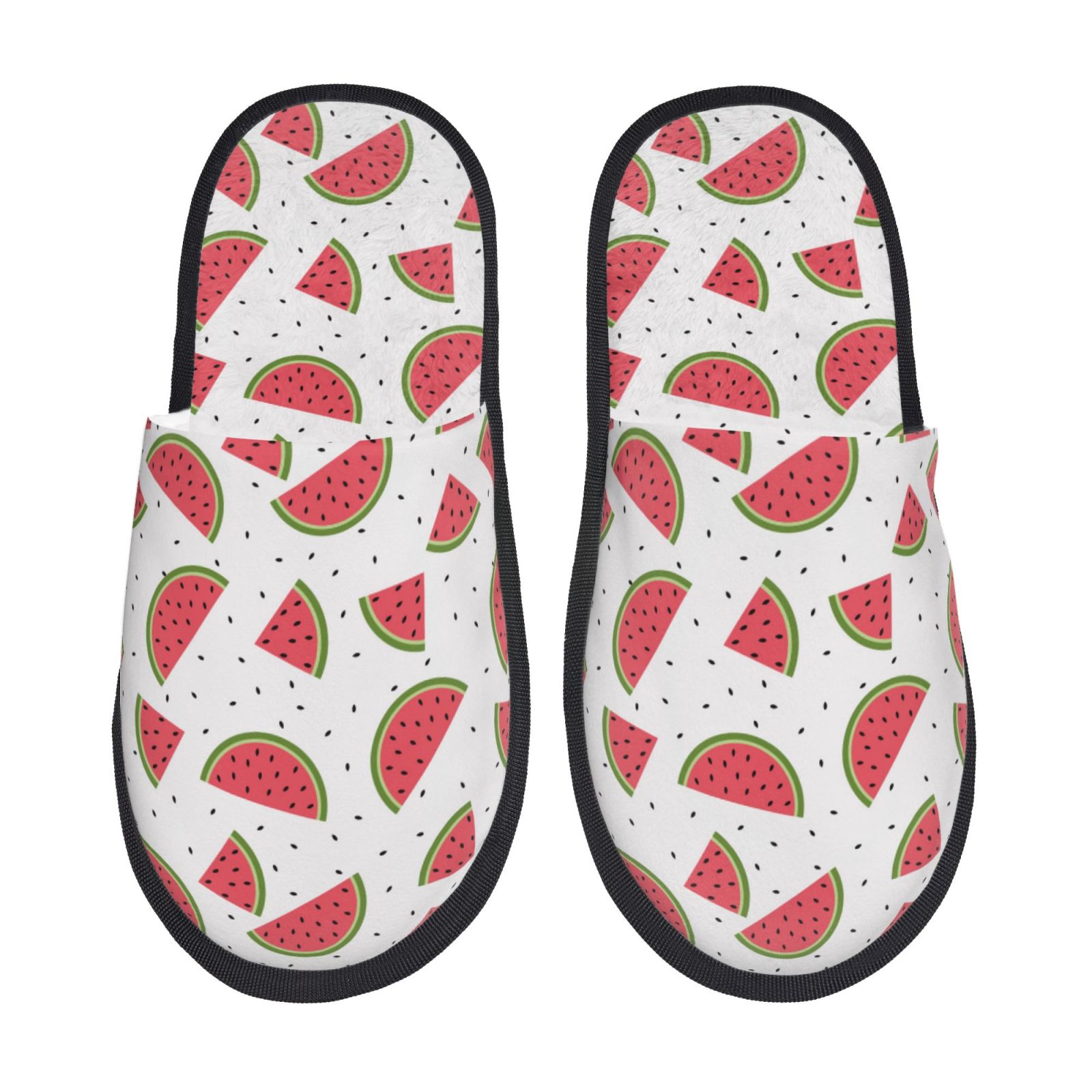 Balery Hand Drawn Watermelon Slient Indoor Furry Fleece Comfort House ...