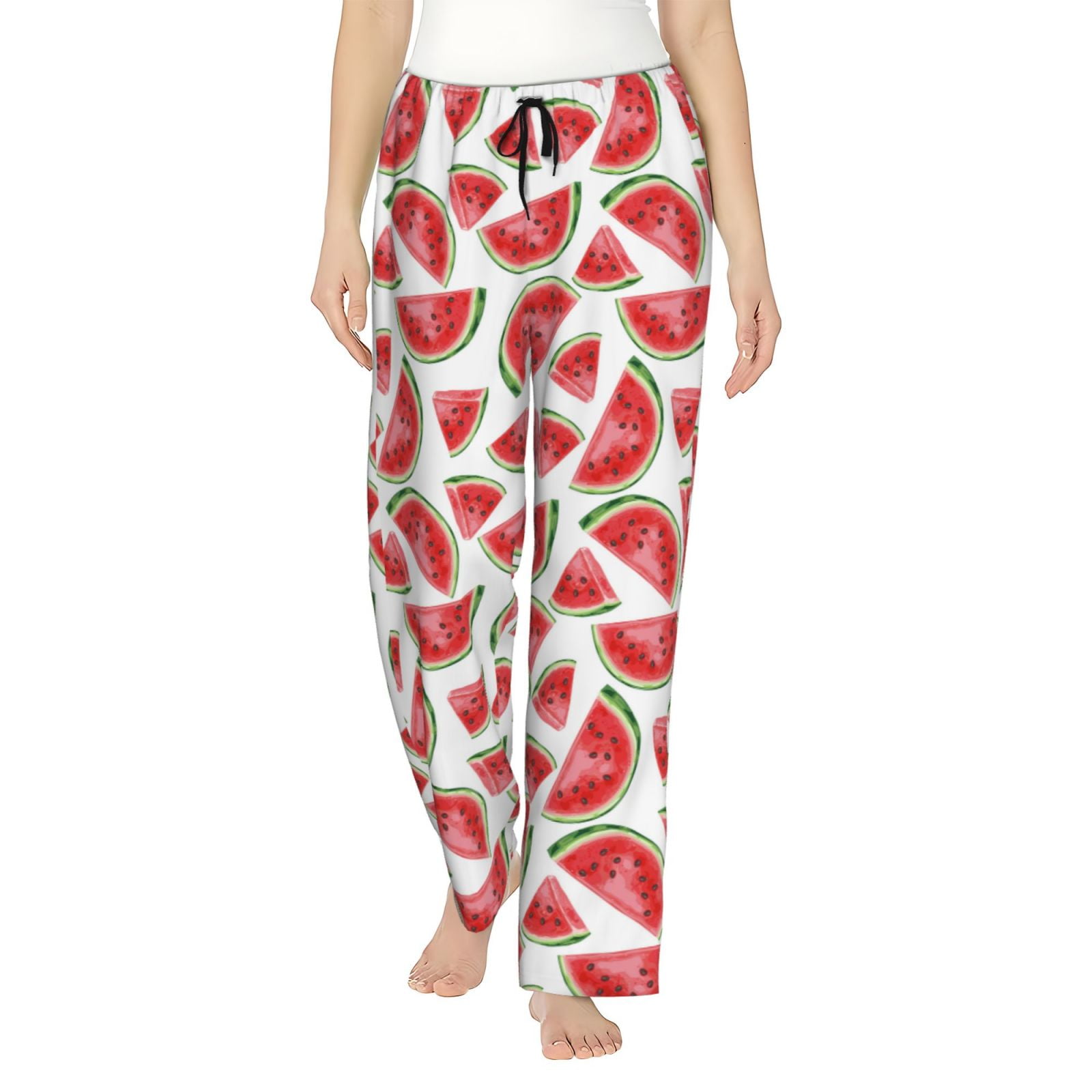 Balery Hand Drawn Watermelon print Women's Pajama Pants,Ultra ...