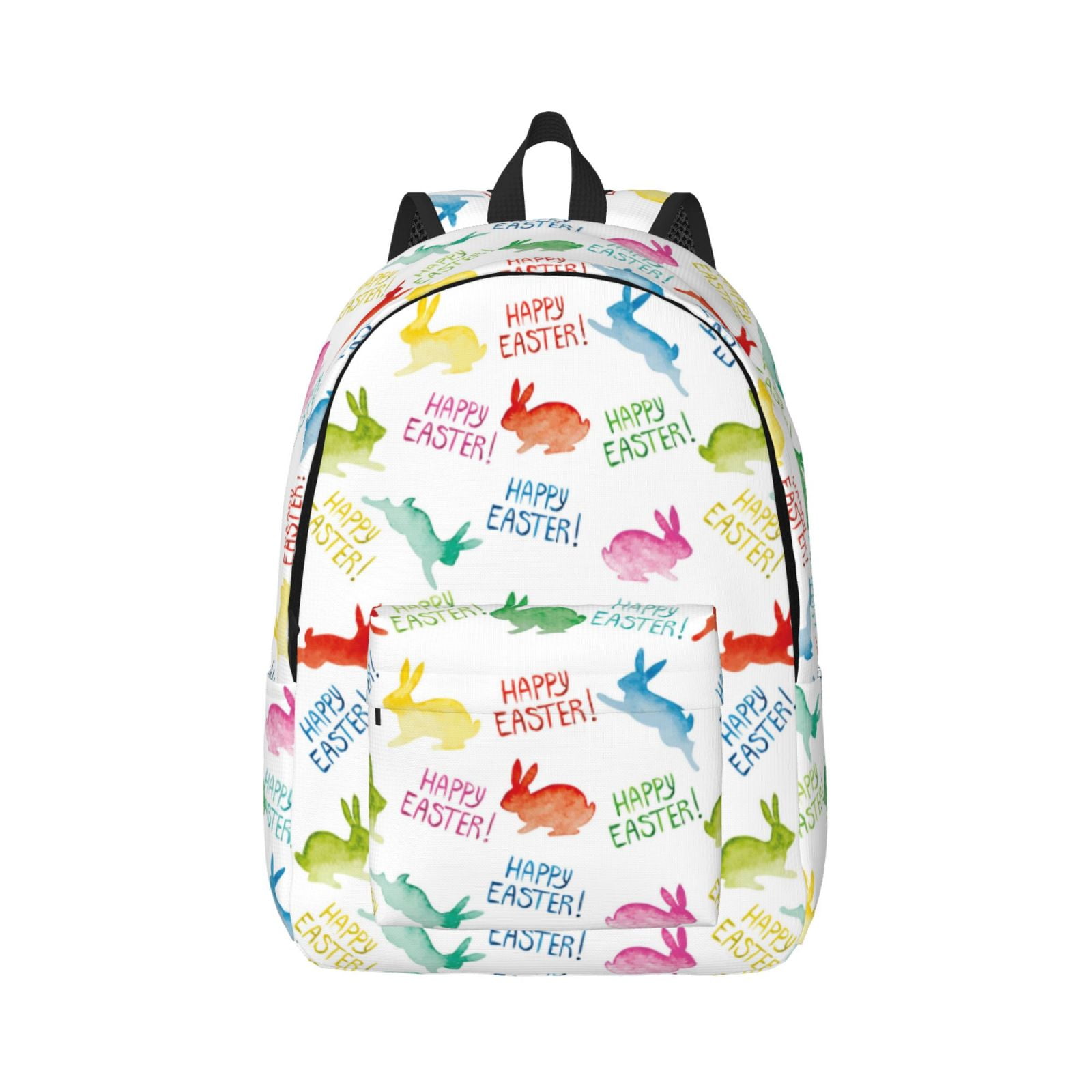 Balery Happy Easter Rabbit Vintage Canvas Backpack for Men and Women ...
