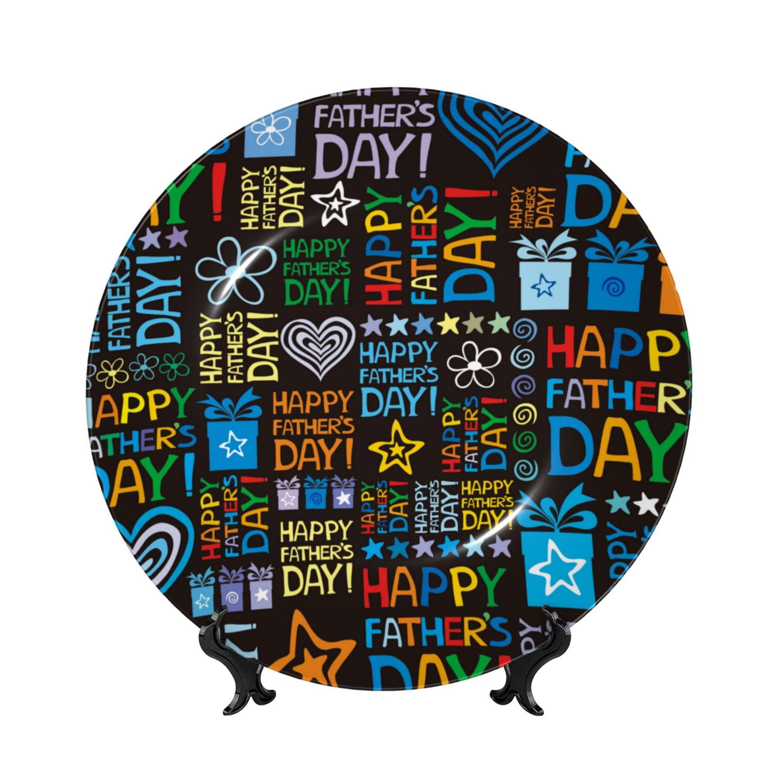 Balery Happy Father Day Print Bone China Decorative Plate Ceramic ...