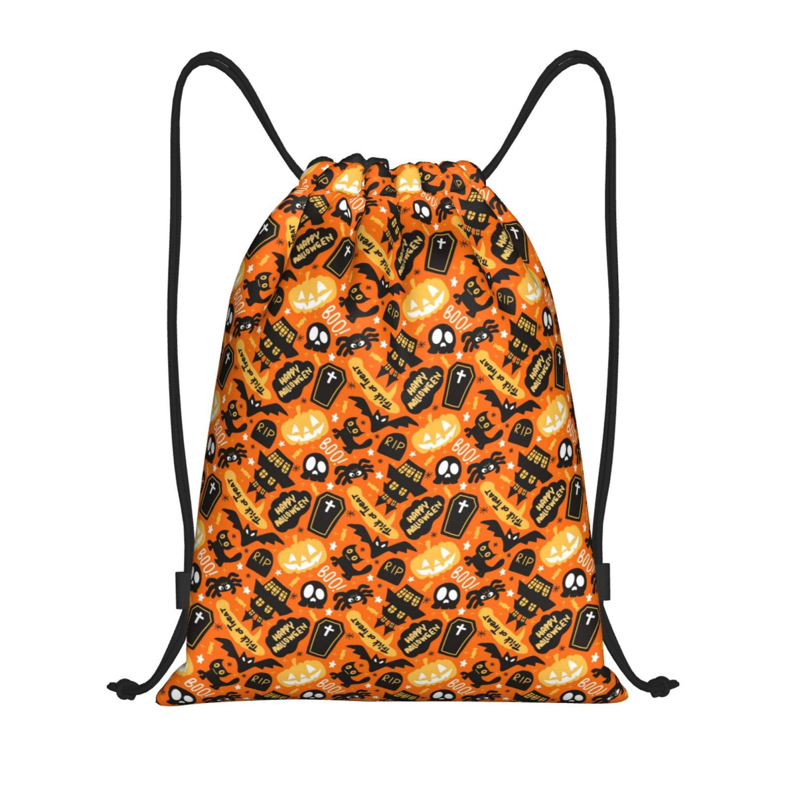 Balery Happy Halloween1 Pattern Drawstring Backpack Bag Sport Gym ...