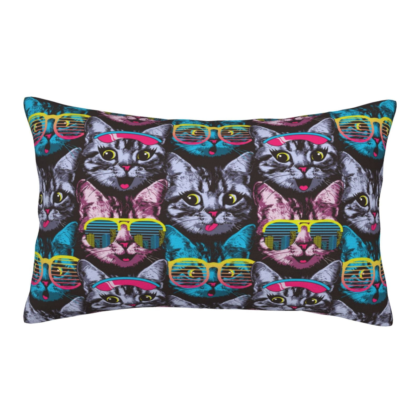 Balery Happy Kitten Faces Bedding Queen Pillow Cases - Envelope Closure ...
