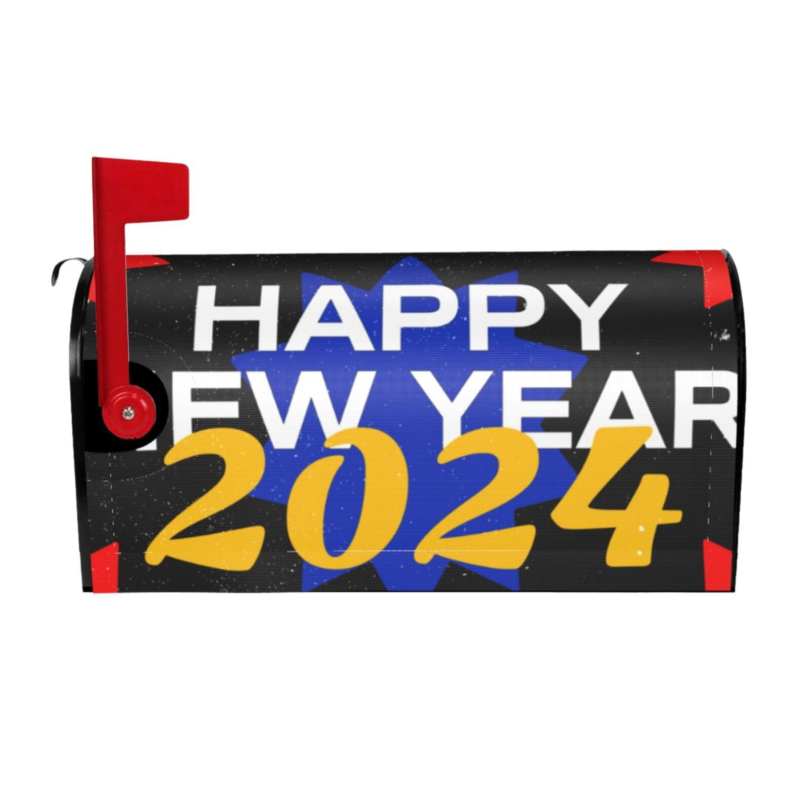 Balery Happy New Year 2024 (6) Mailbox Cover - Standard Size-21x18 in ...