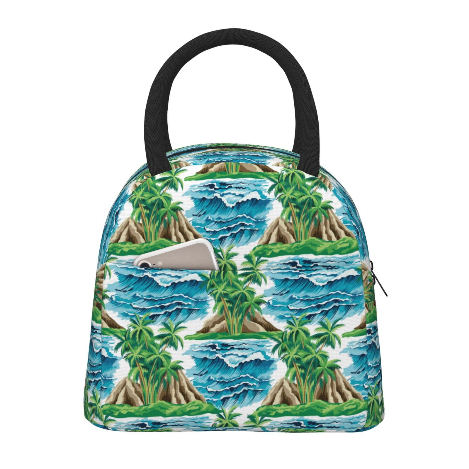 Balery Hawaii Palms Pattern Lunch Bag Women, Lunch Box, Lunch Bag ...