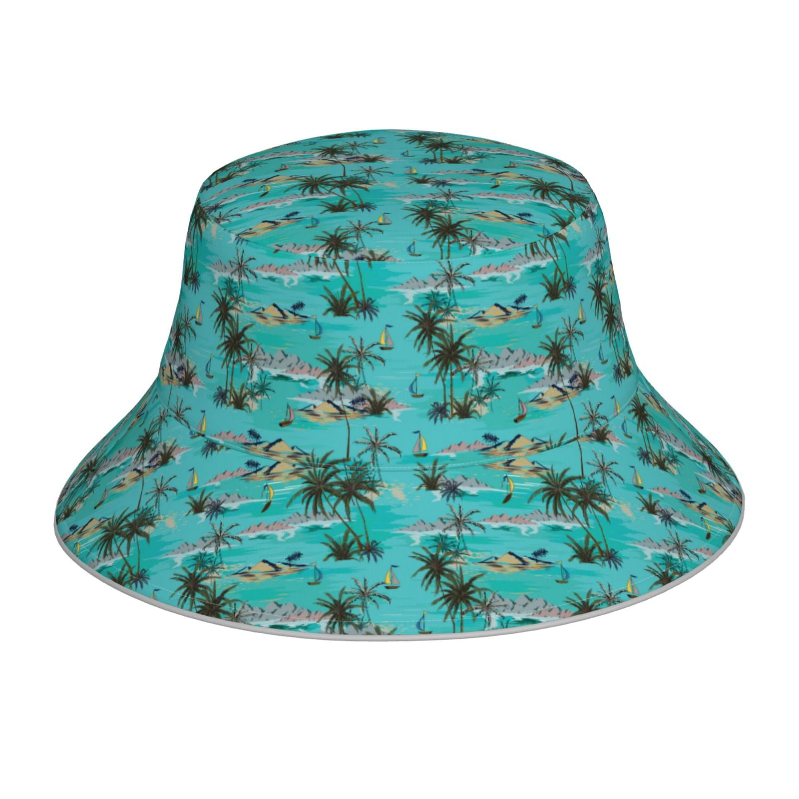 Balery Hawaii Palms Sun Hats for Men Women Bucket Hat UPF 50+ Buckey ...